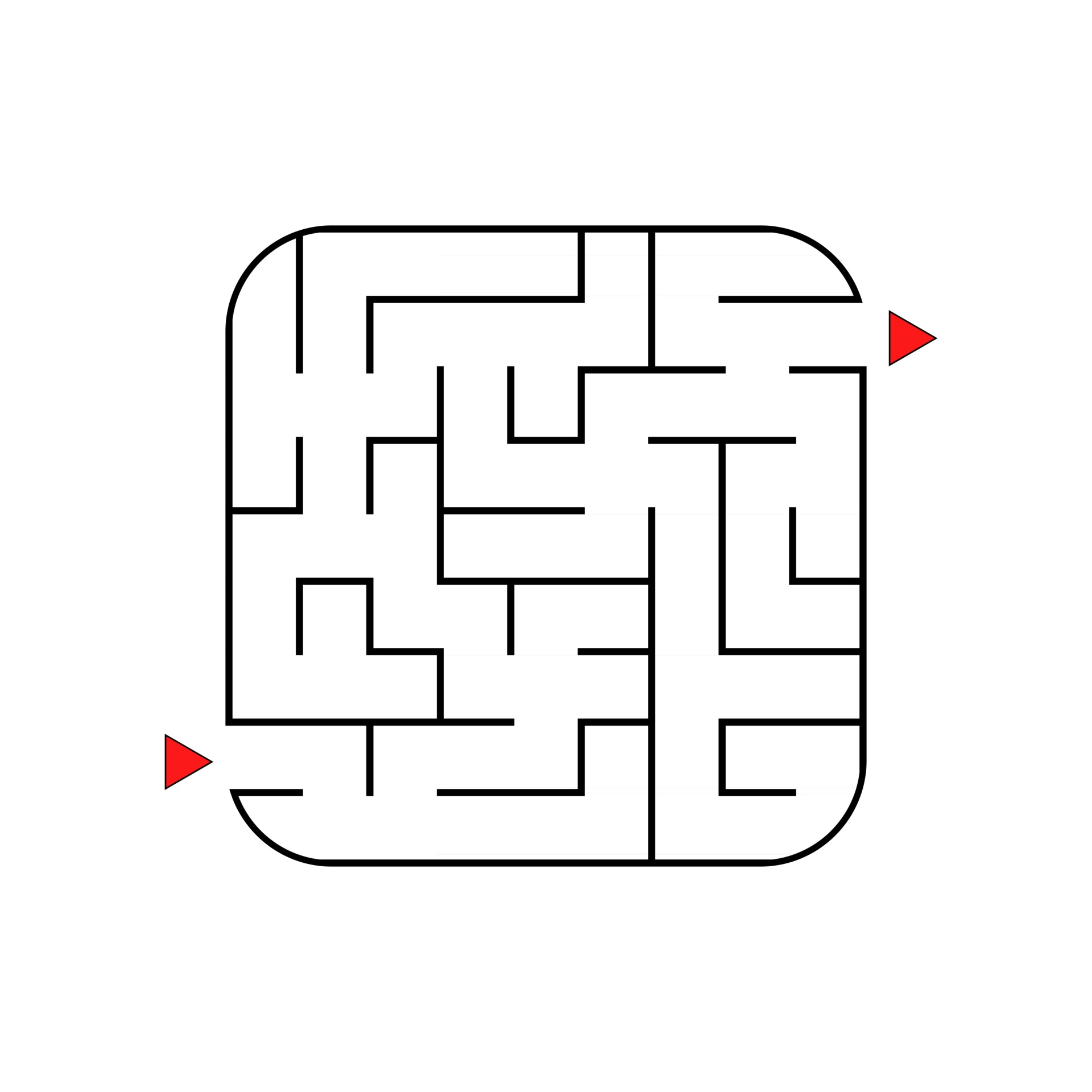 Abstract square maze. Easy level of difficulty. Game for kids. Puzzle ... Abstract square maze. Easy level of difficulty. Game for kids. Puzzle ...