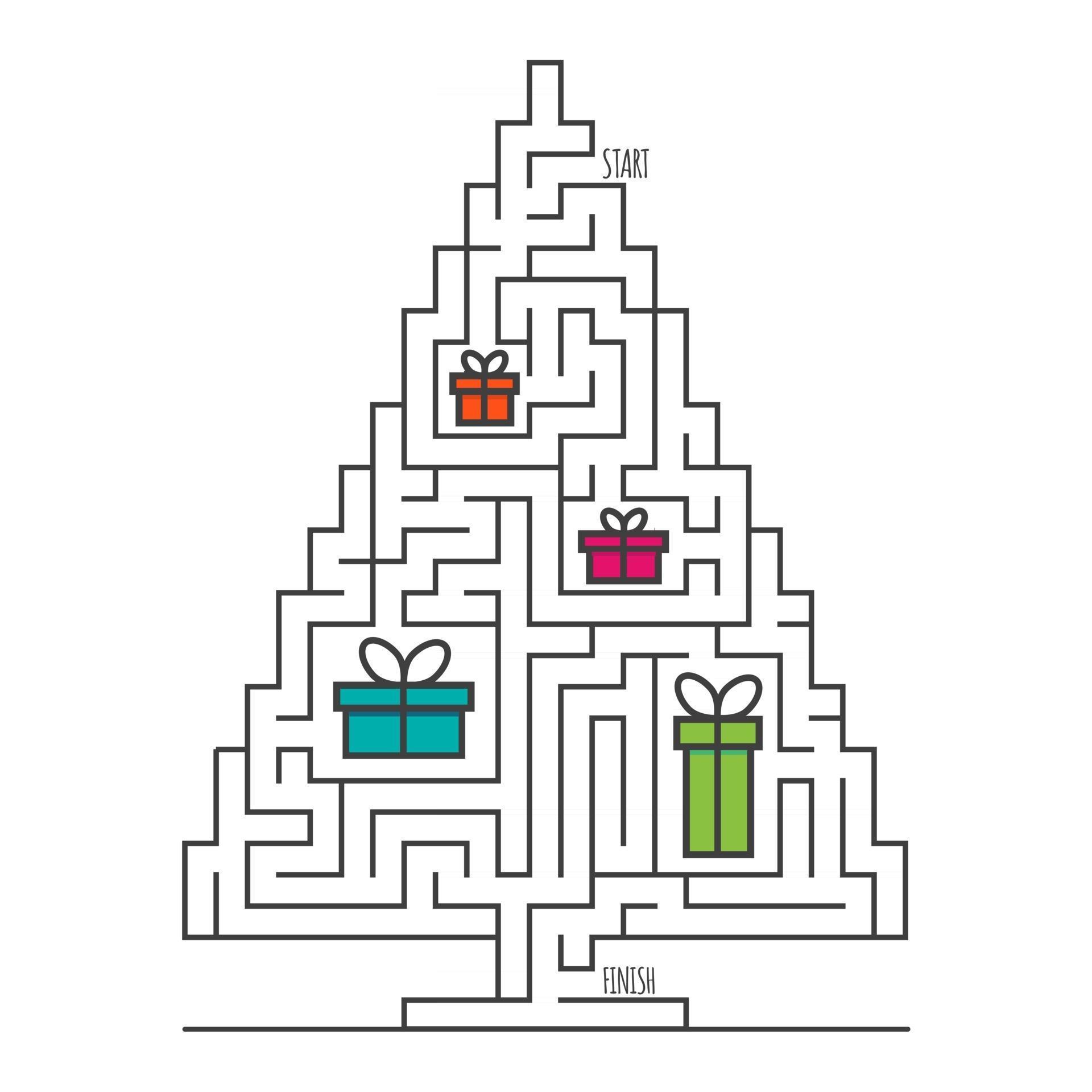 Christmas tree maze labyrinth game for kids. Labyrinth logic conundrum ... Christmas tree maze labyrinth game for kids. Labyrinth logic conundrum ...