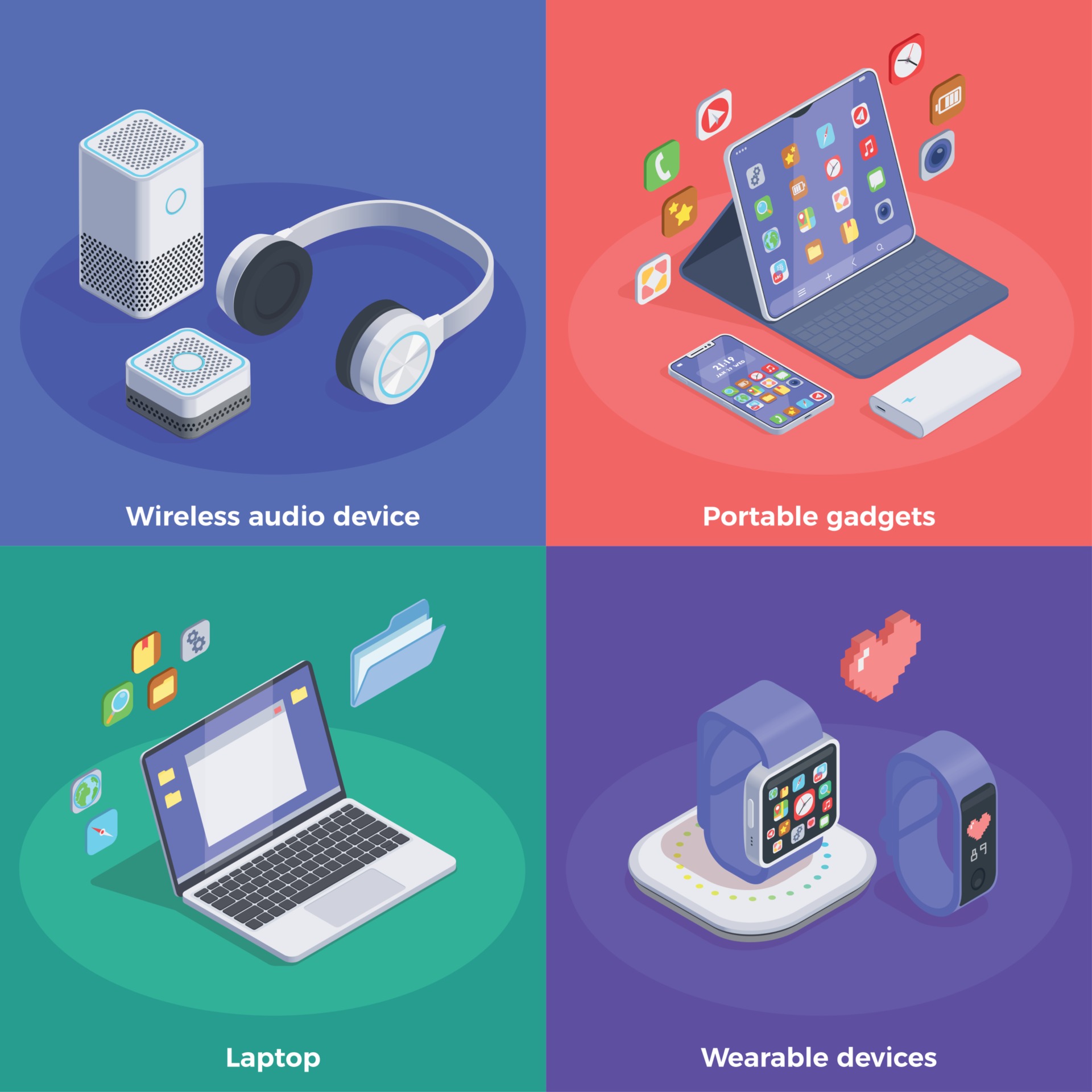 Modern Devices Design Concept Vector Illustration 2944268 Vector Art at ...