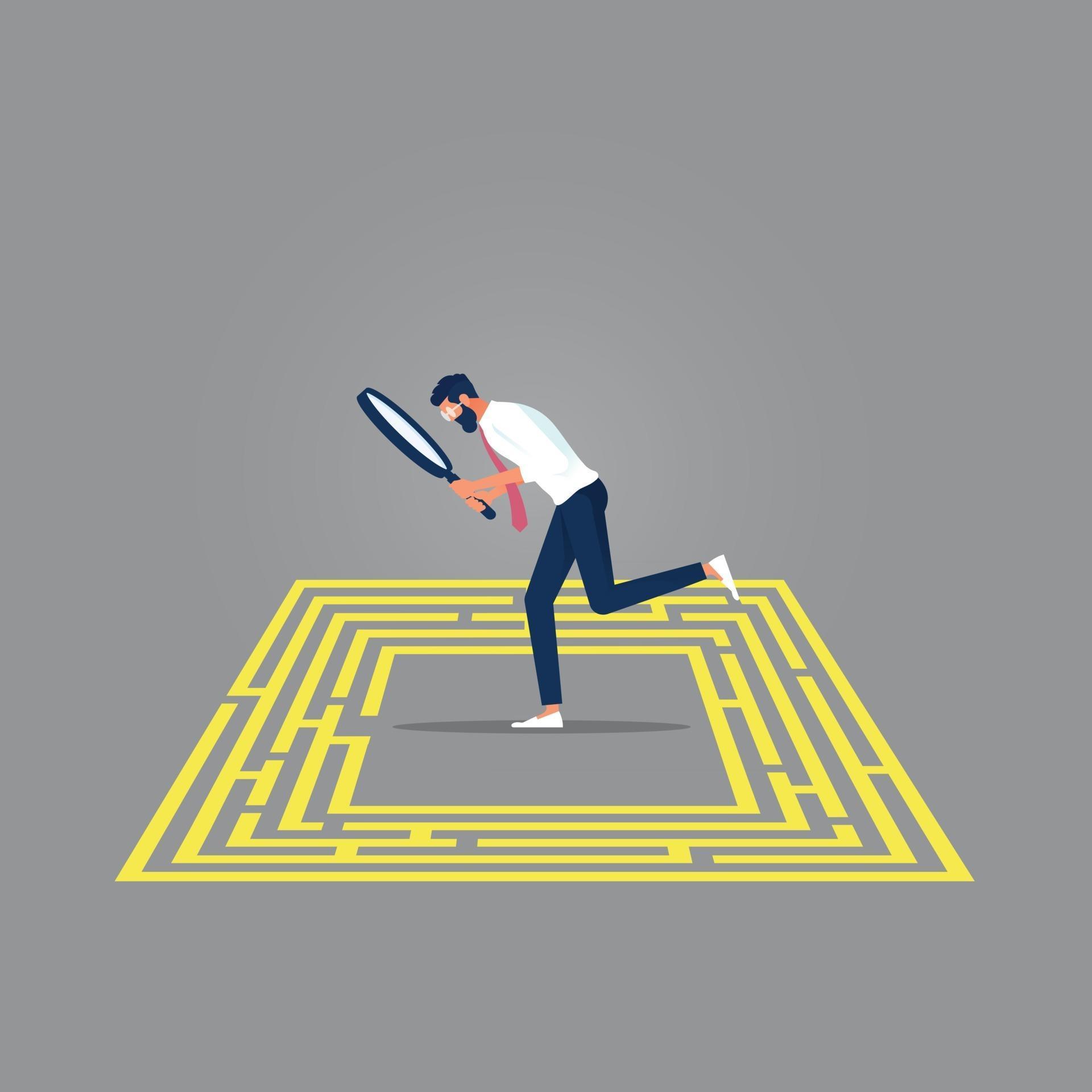 Challenge And Solution Concept Solve Problem 2944480 Vector Art At Vecteezy