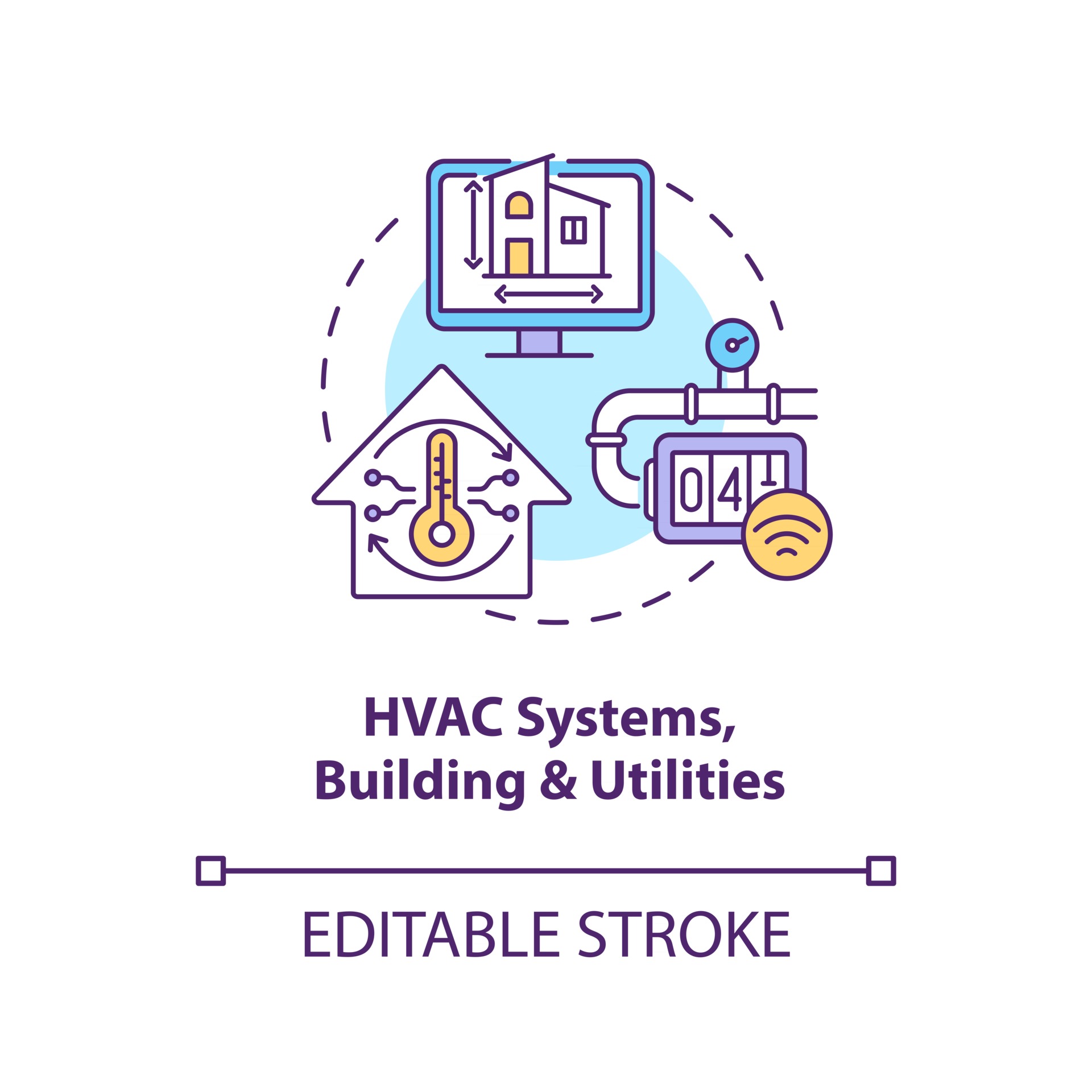 HVAC systems buildings and utilities concept icon 2945104 Vector Art at ... HVAC systems buildings and utilities concept icon 2945104 Vector Art at ...