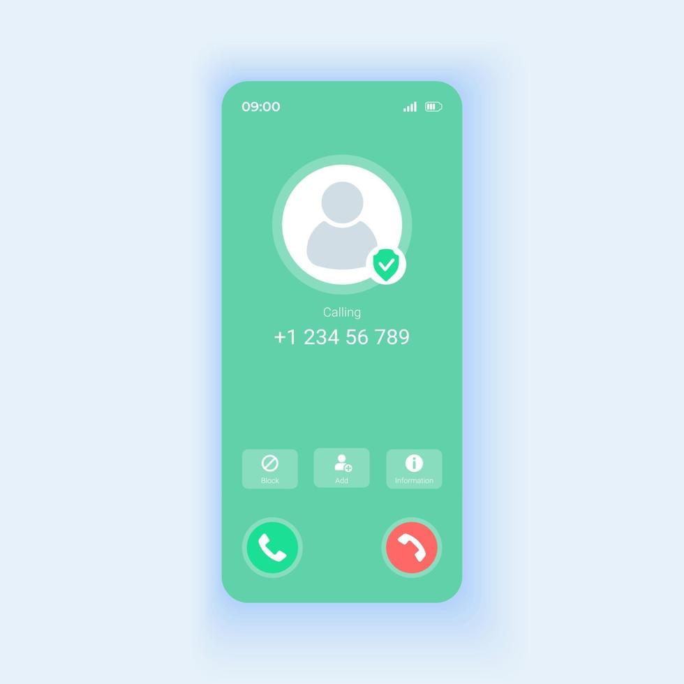 Call Receiver Smartphone Interface Vector Template 2945147 Vector Art