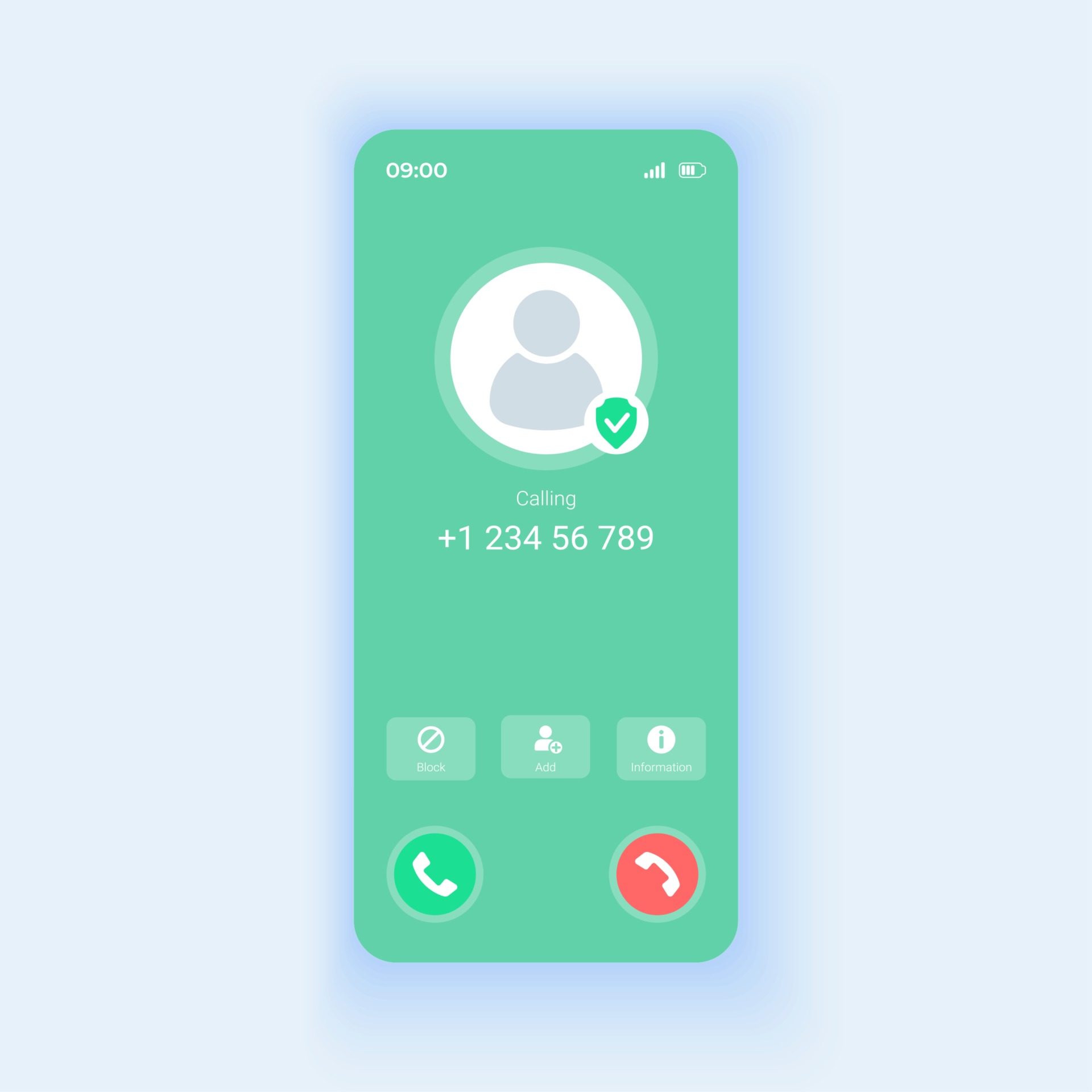 Call receiver smartphone interface vector template 2945147 Vector Art ...