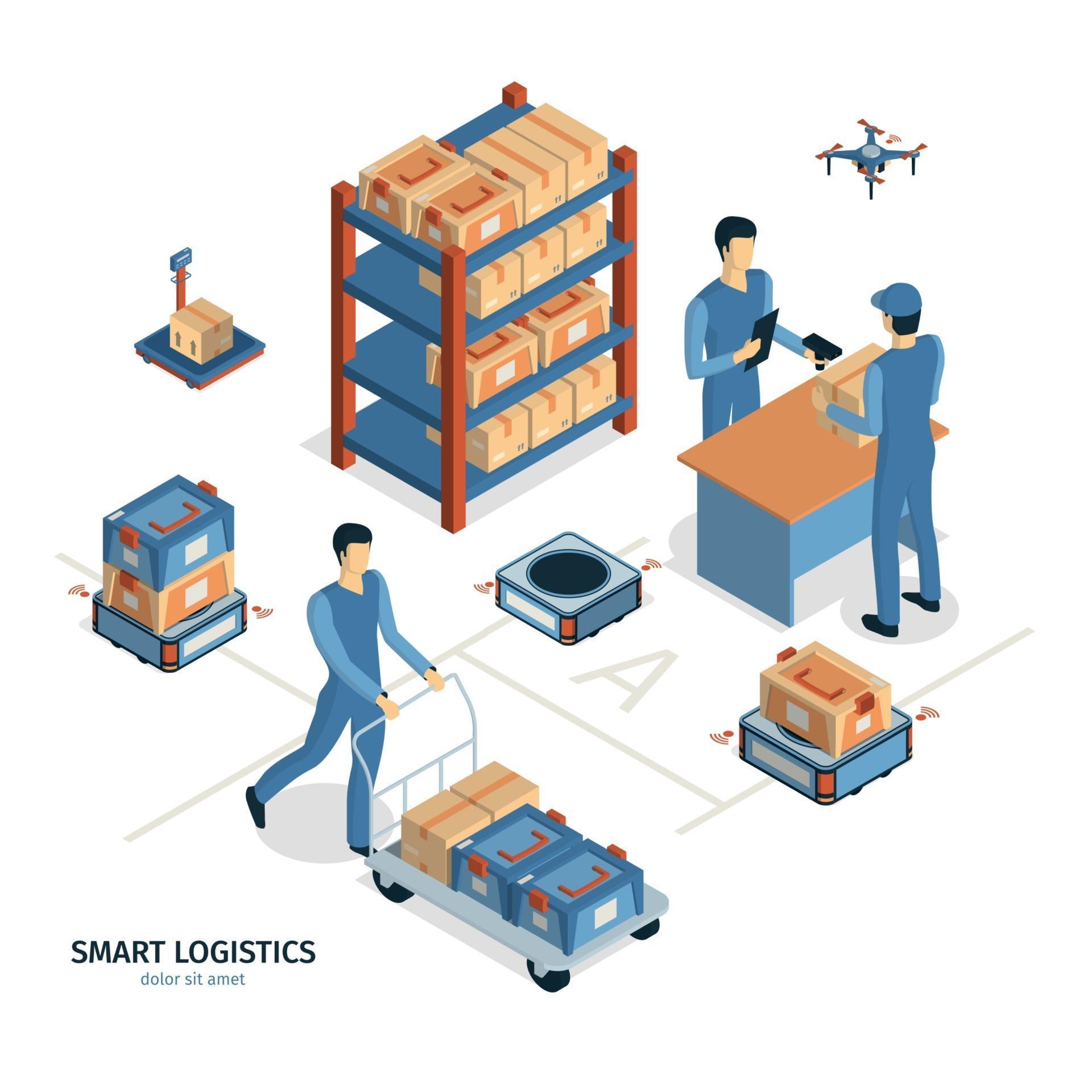 Smart Logistics Isometric Composition Vector Illustration 2945570 ... Smart Logistics Isometric Composition Vector Illustration 2945570 ...