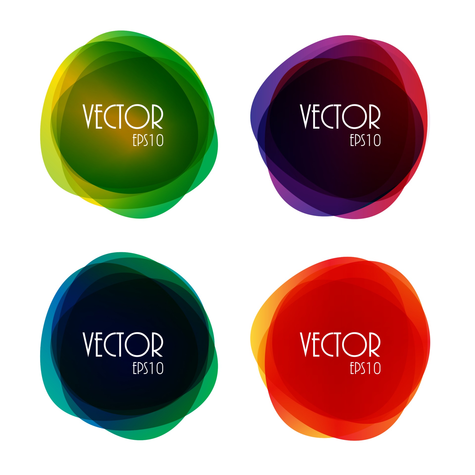 Set of Round Circle Colorful Vector Shapes 2948364 Vector Art at Vecteezy