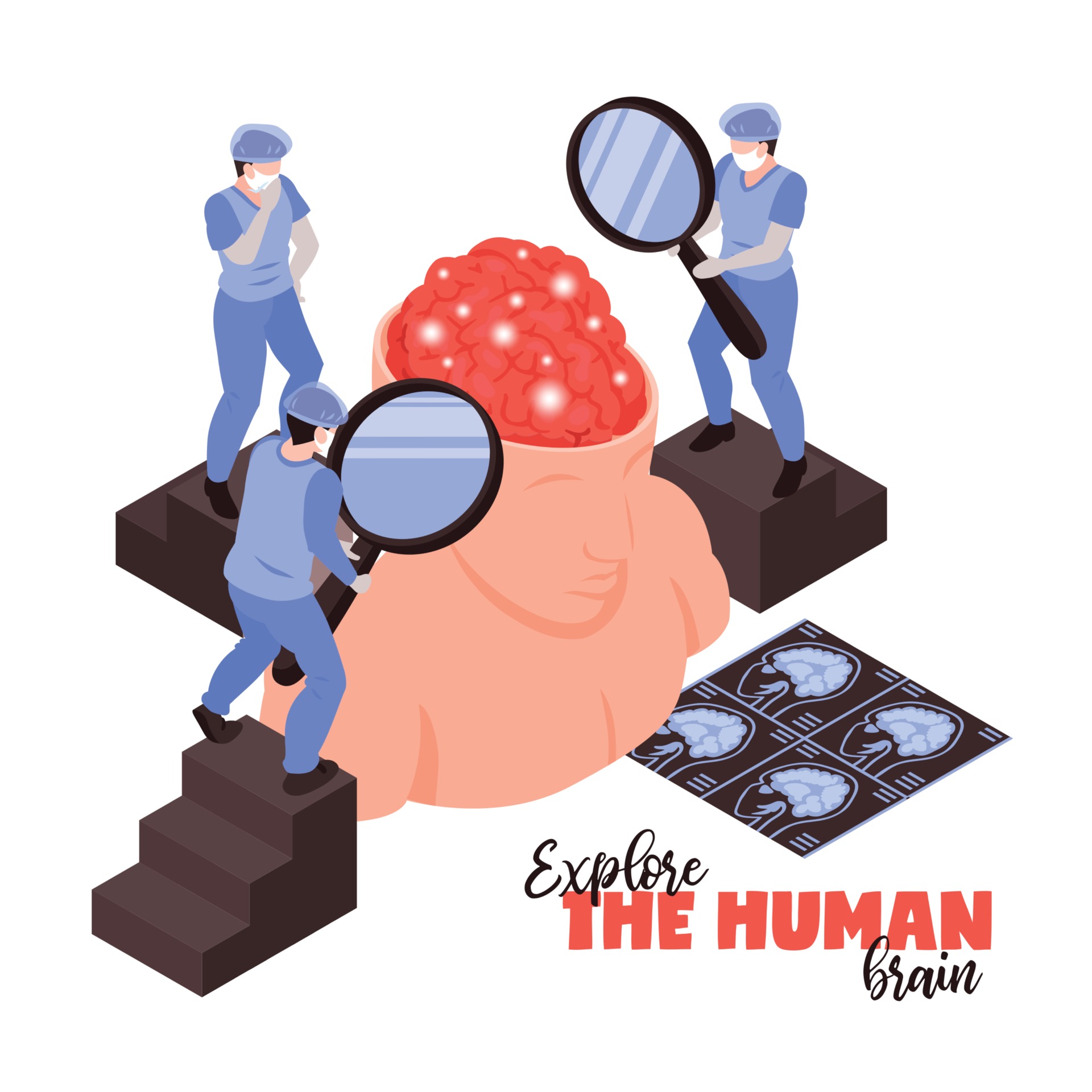 Neurological Isometric Composition Vector Illustration 2950960 Vector ...