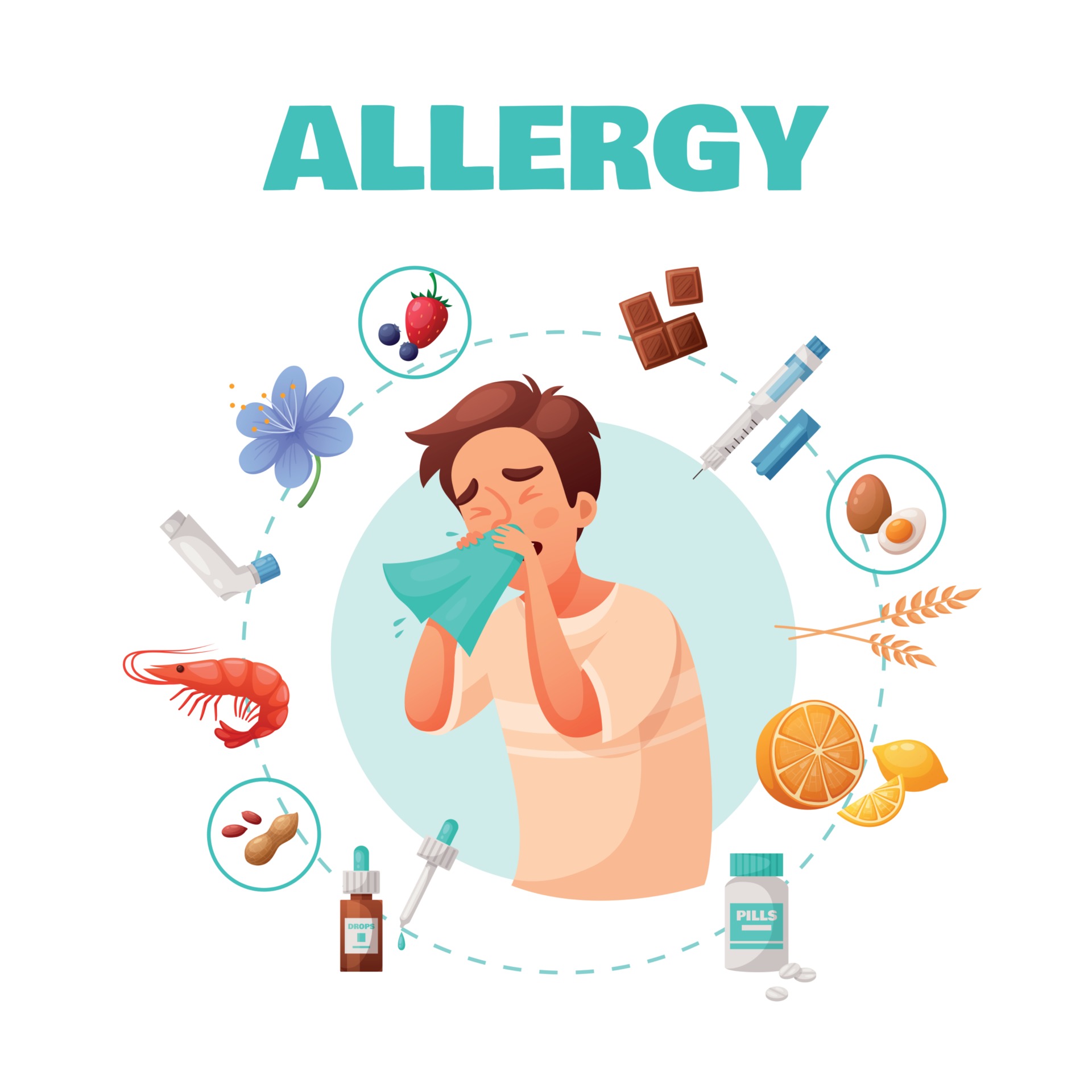 Allergy Concept Illustration Vector Illustration 2951258 Vector Art at ... Allergy Concept Illustration Vector Illustration 2951258 Vector Art at ...