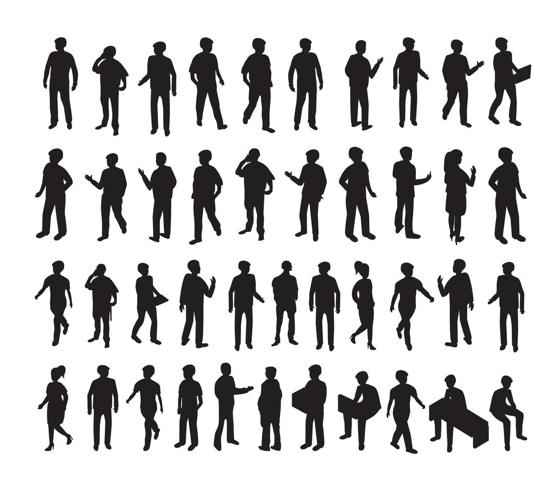 Isometric People Silhouette Vector Art, Icons, and Graphics for Free ... Isometric People Silhouette Vector Art, Icons, and Graphics for Free ...