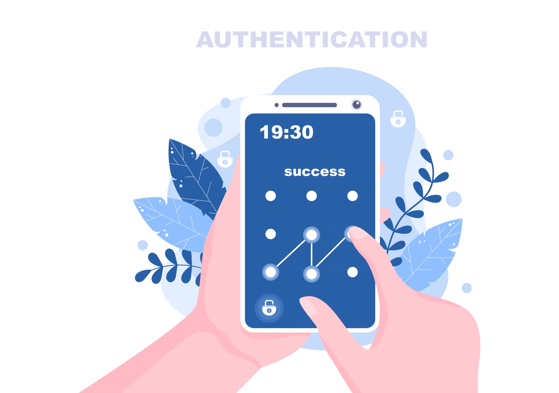 Authentication Security Flat Illustration 2956554 Vector Art At Vecteezy