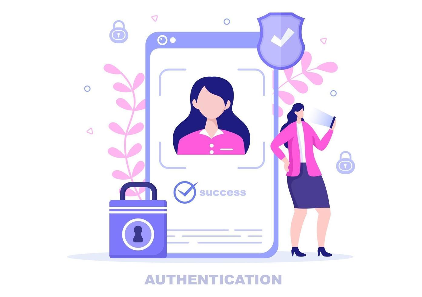 Authentication Security Flat Illustration 2956555 Vector Art at Vecteezy