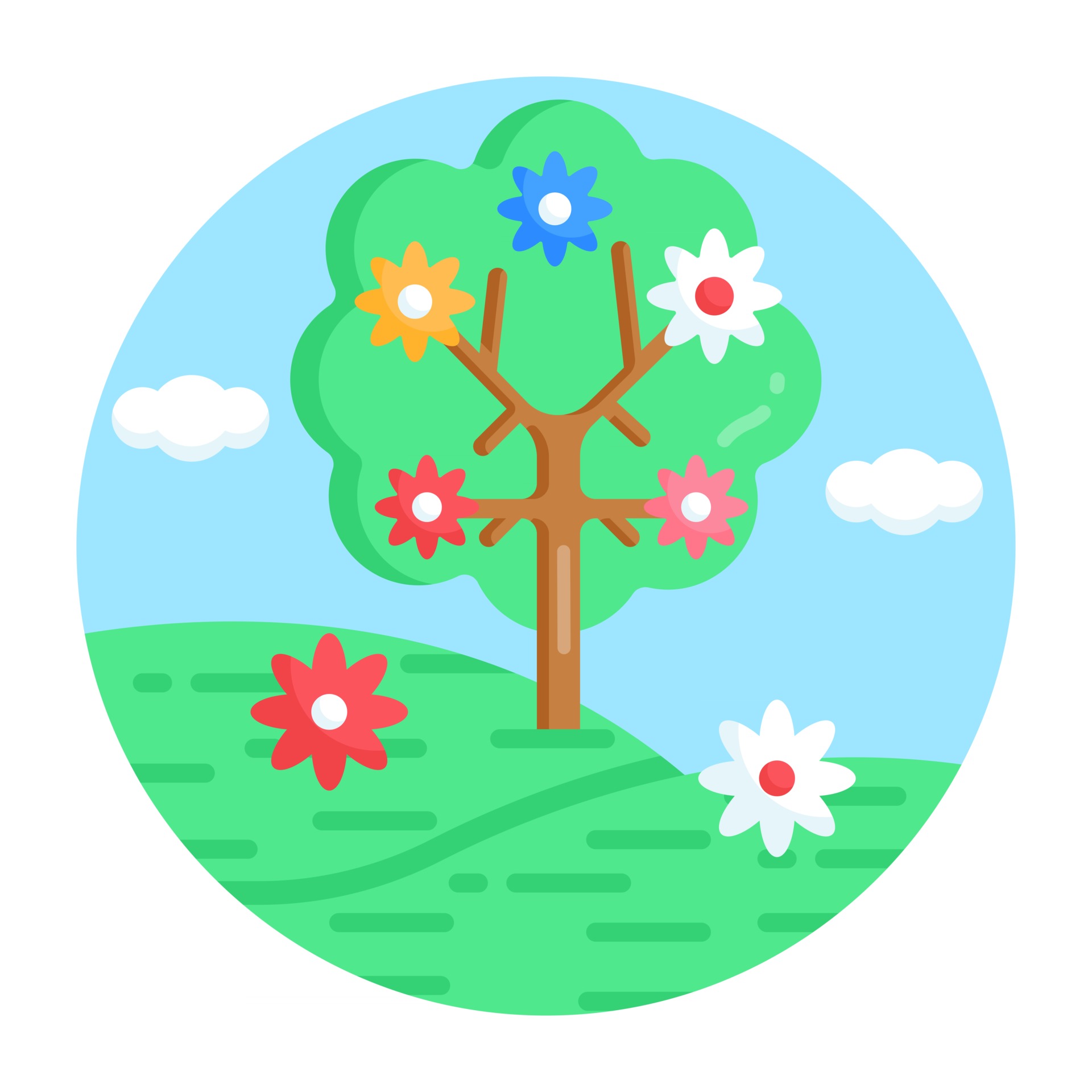 Spring Tree and Plant 2958807 Vector Art at Vecteezy