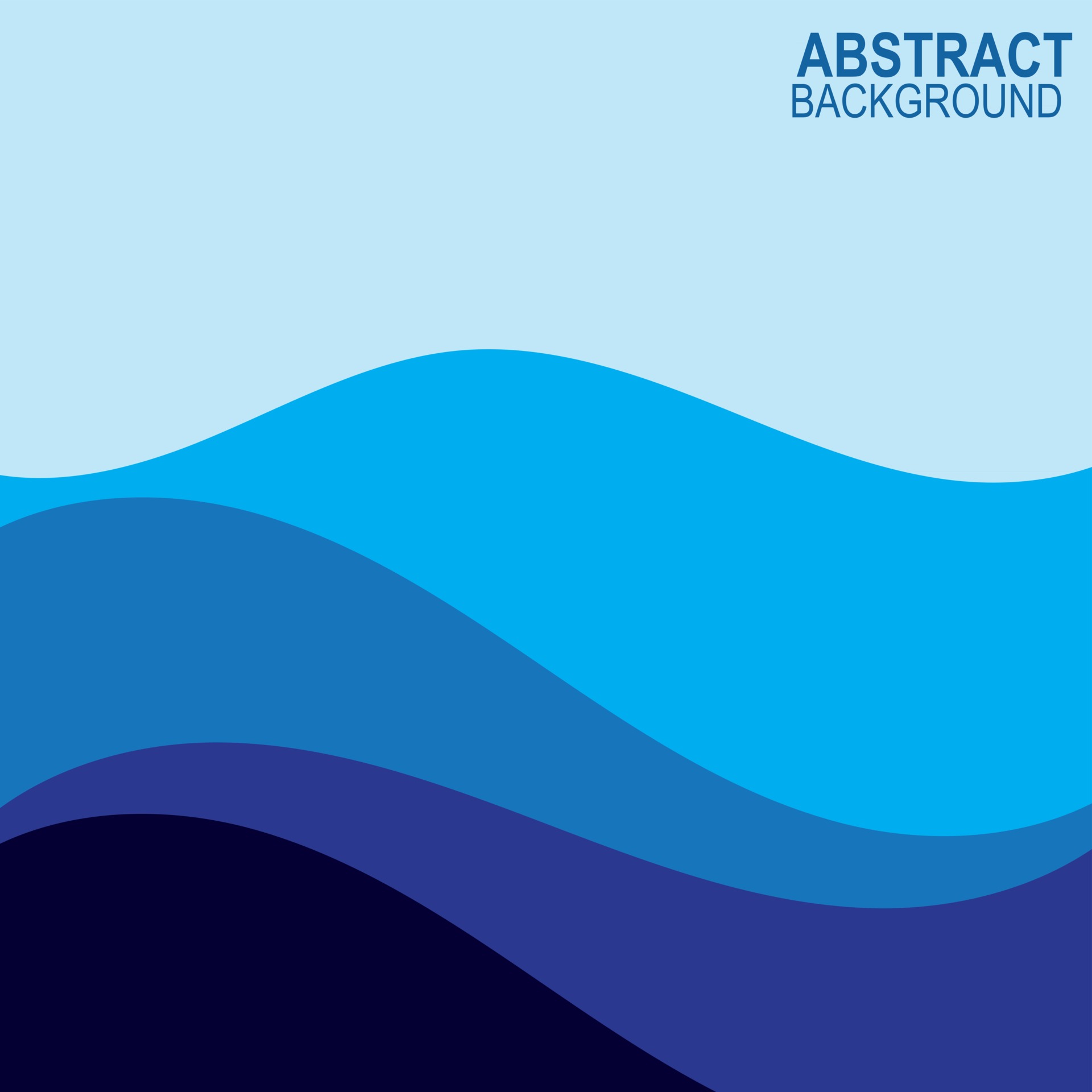 Blue wave vector abstract background flat design stock illustration ...