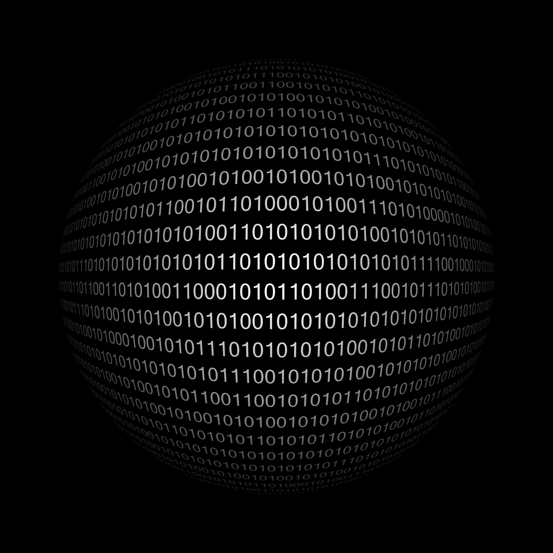 Binary code in sphere form 2960006 Vector Art at Vecteezy