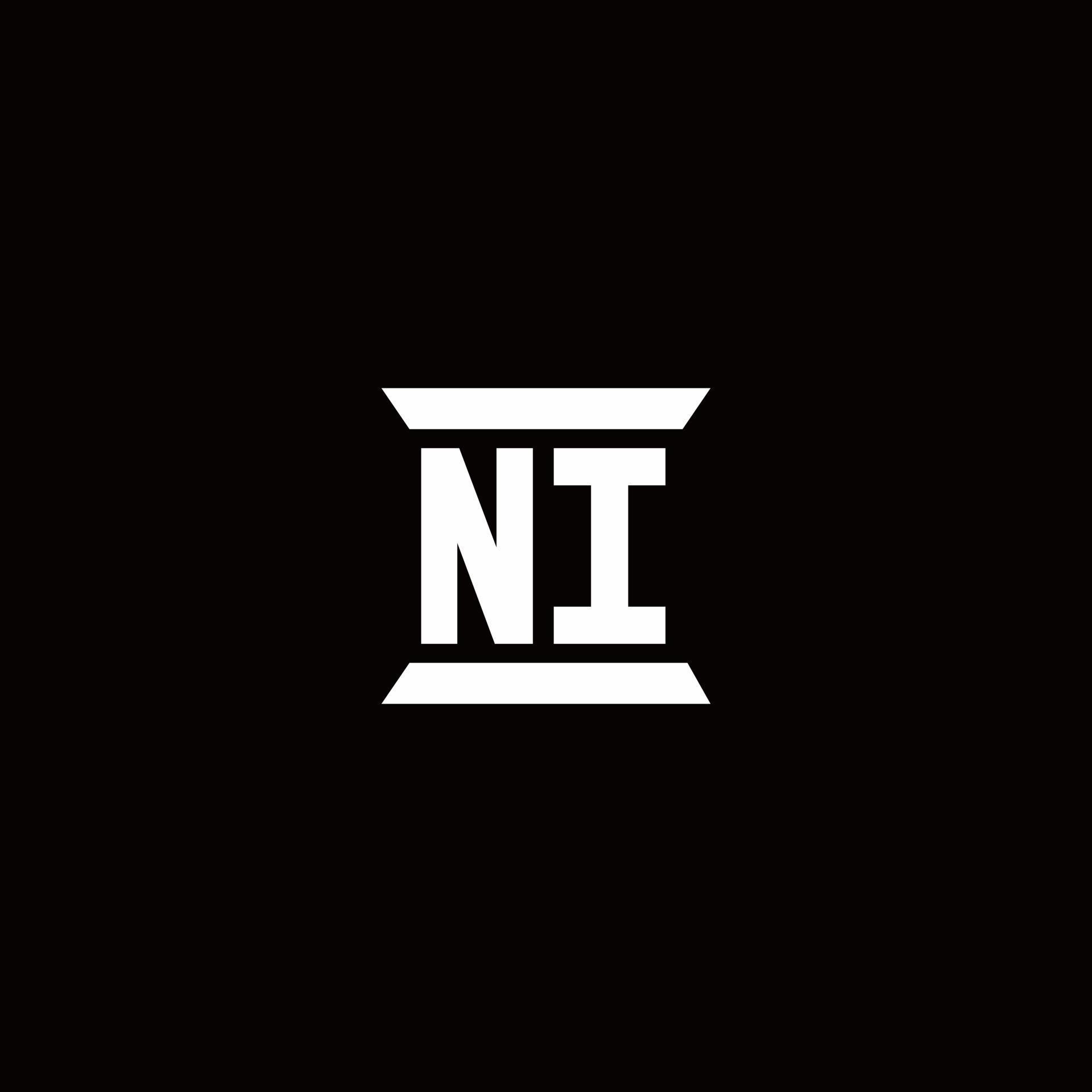 NI Logo monogram with pillar shape designs template 2963030 Vector Art ... NI Logo monogram with pillar shape designs template 2963030 Vector Art ...