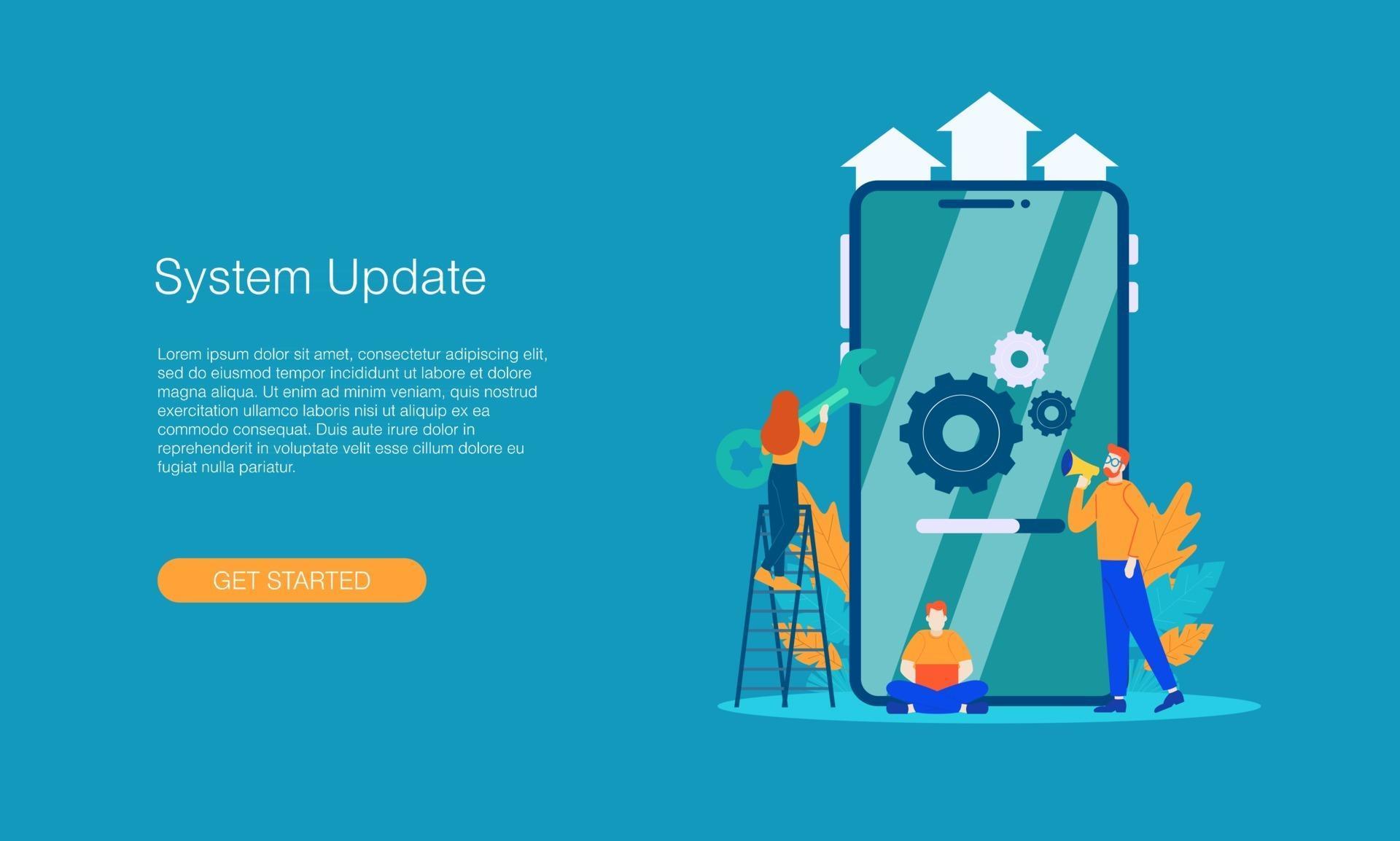 software system update vector illustration concep 2964455 Vector Art at ...