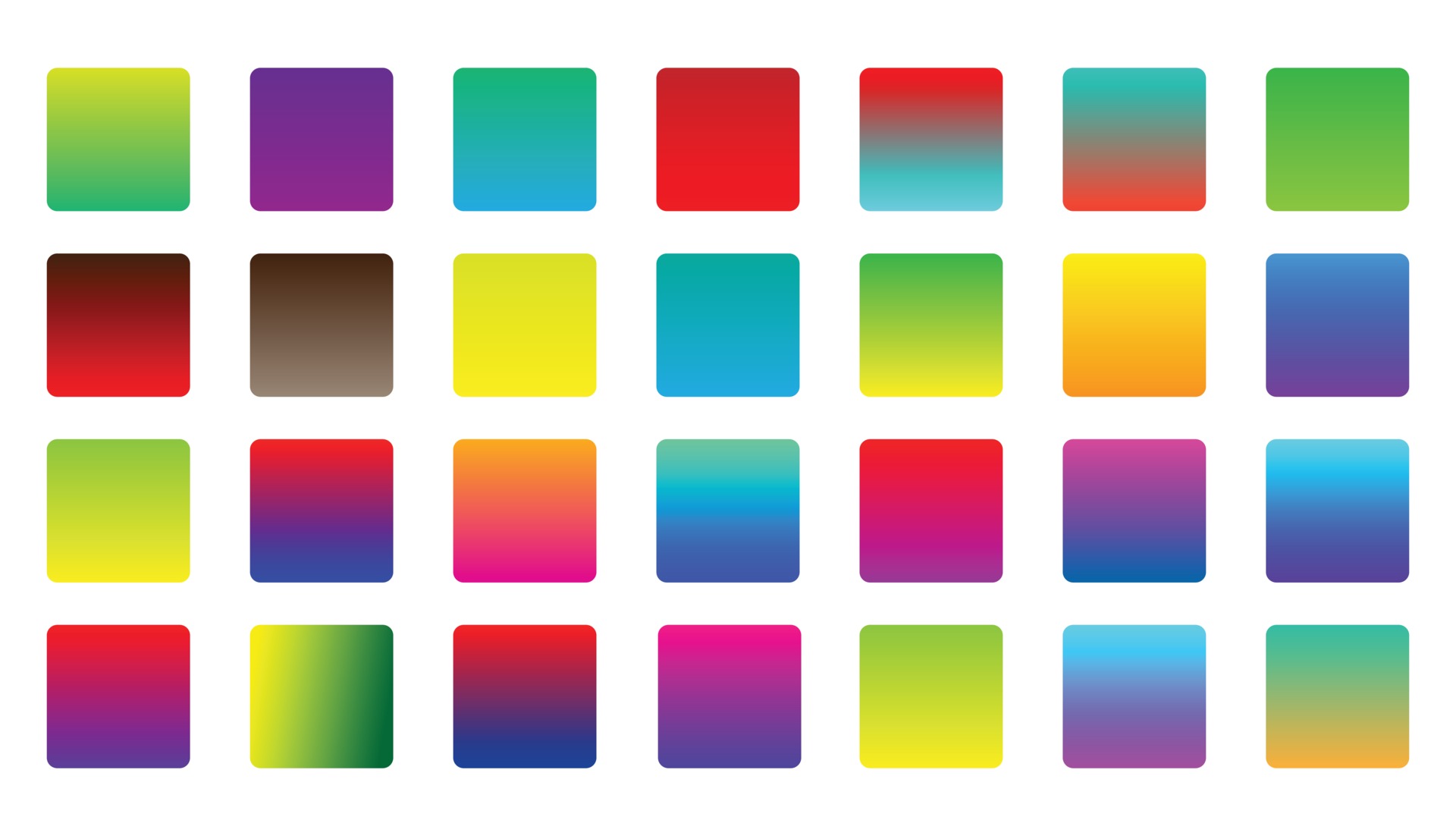 Vibrant colorful gradients swatches set 2964637 Vector Art at Vecteezy