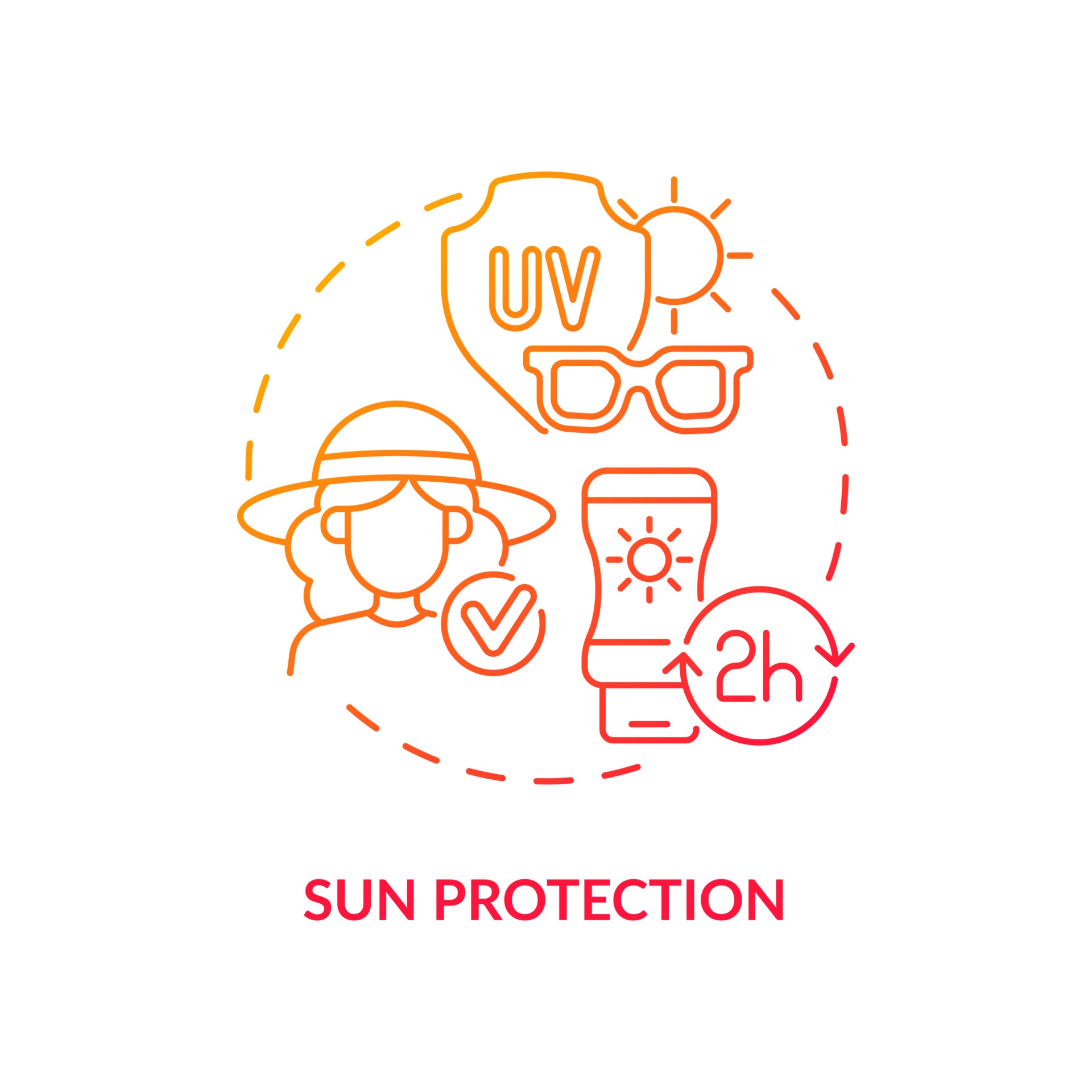 Sun Protection Concept Icon 2964713 Vector Art At Vecteezy