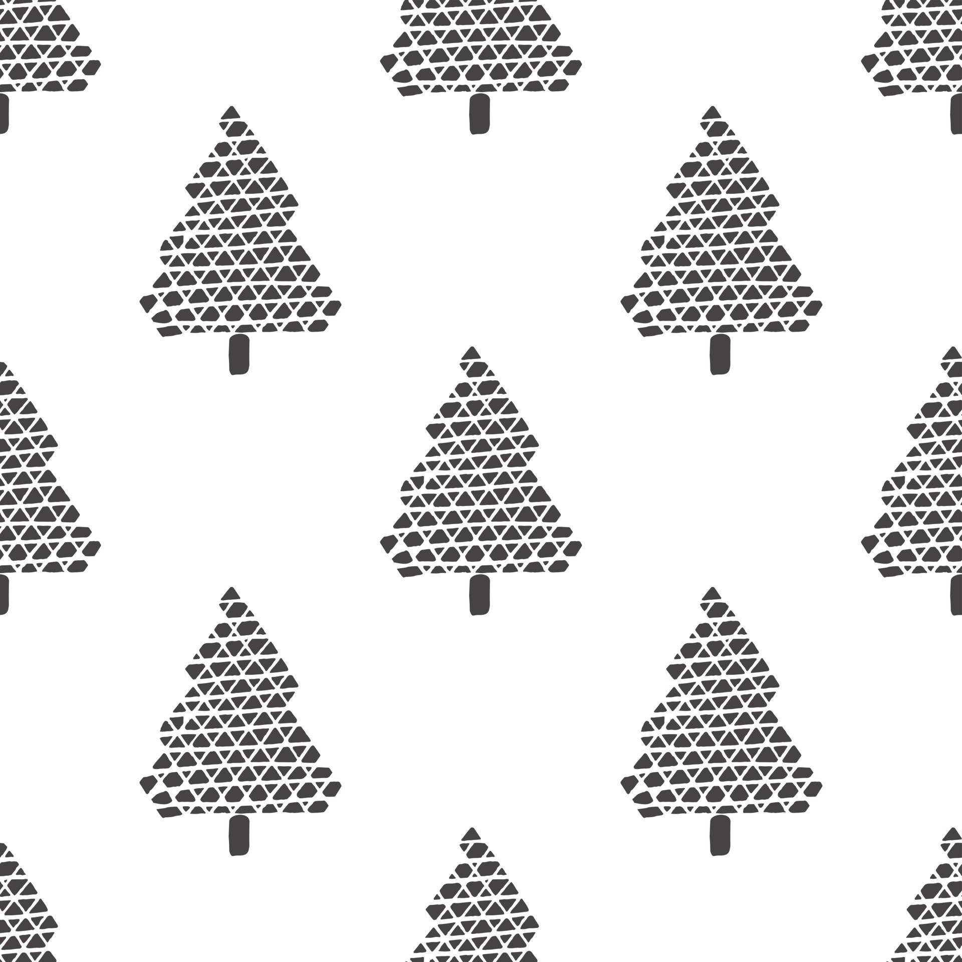 Seamless pattern with hand drawn pine fir branches 2965823 Vector Art ...