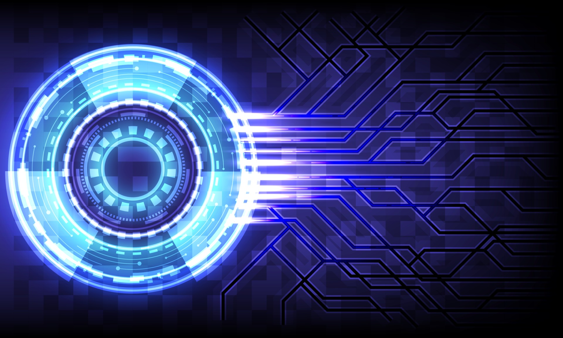 Abstract background. Virtual reality technology. Futuristic HUD circle ...