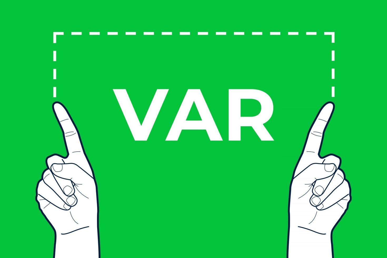 Var Referee Hands Sign 2971870 Vector Art At Vecteezy
