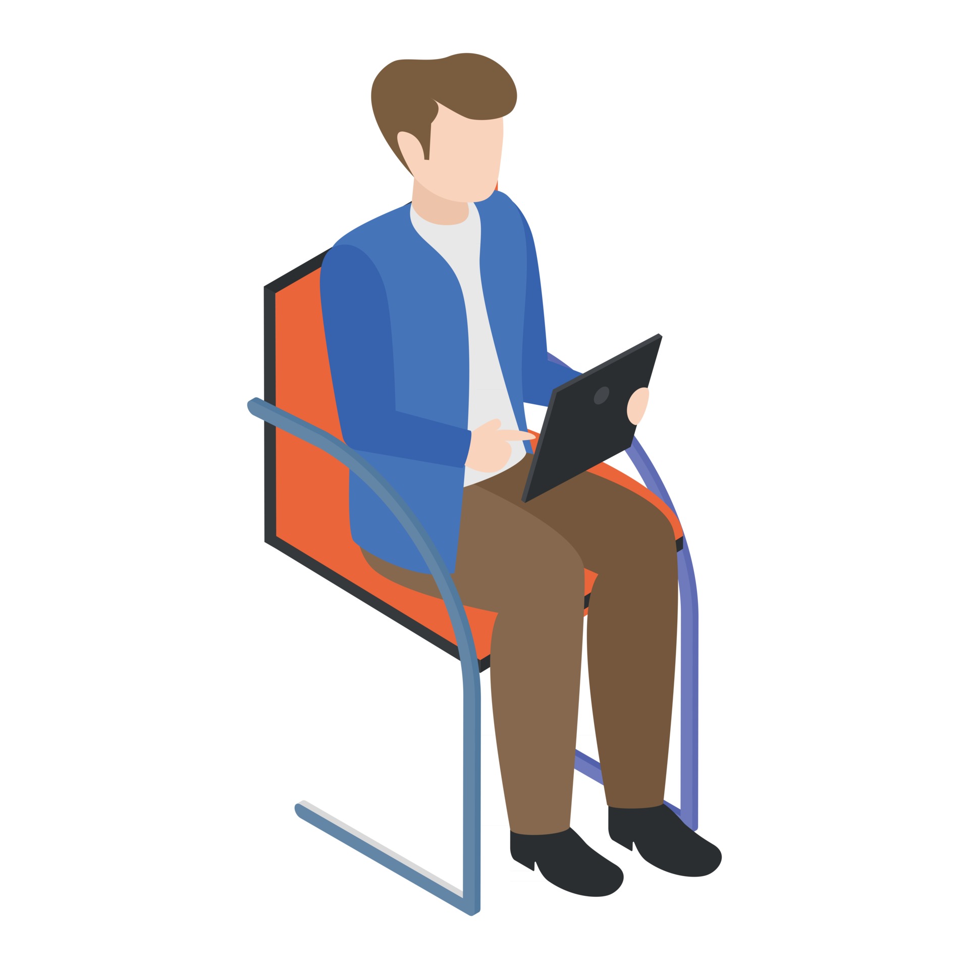 Man Using Tablet 2976347 Vector Art at Vecteezy