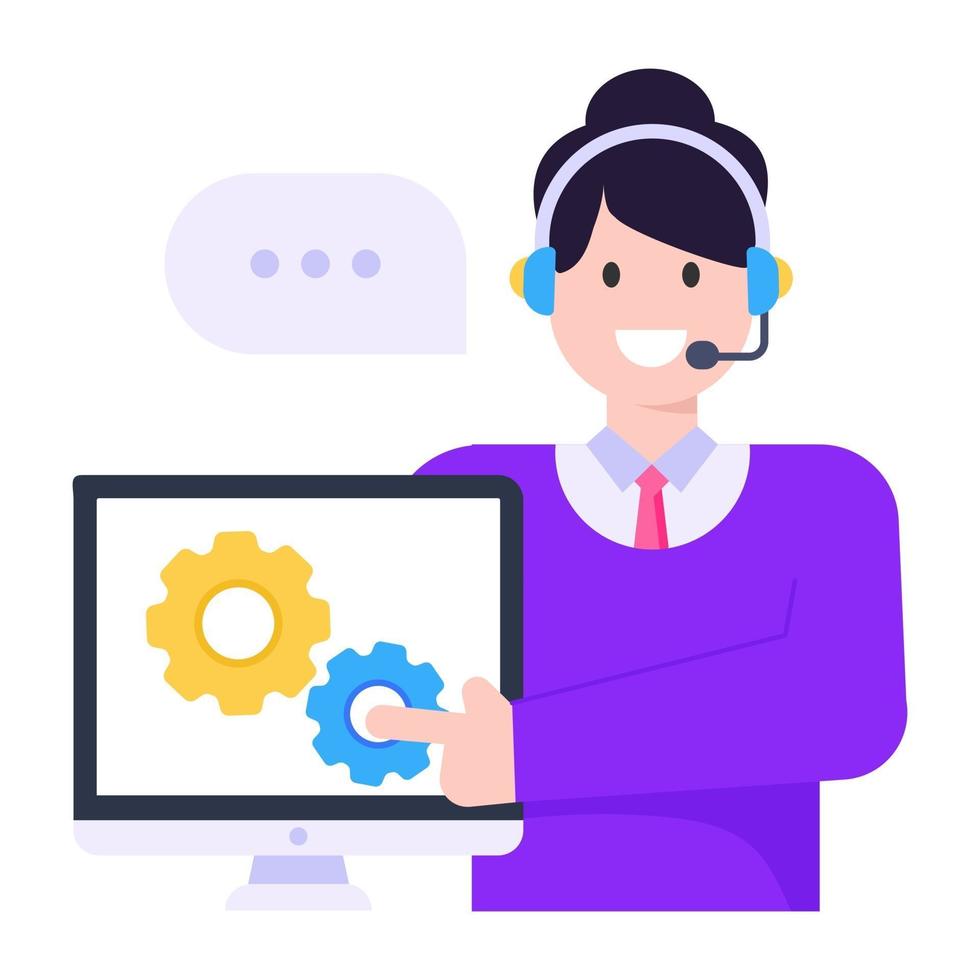 Technical Support Agent 2976592 Vector Art at Vecteezy