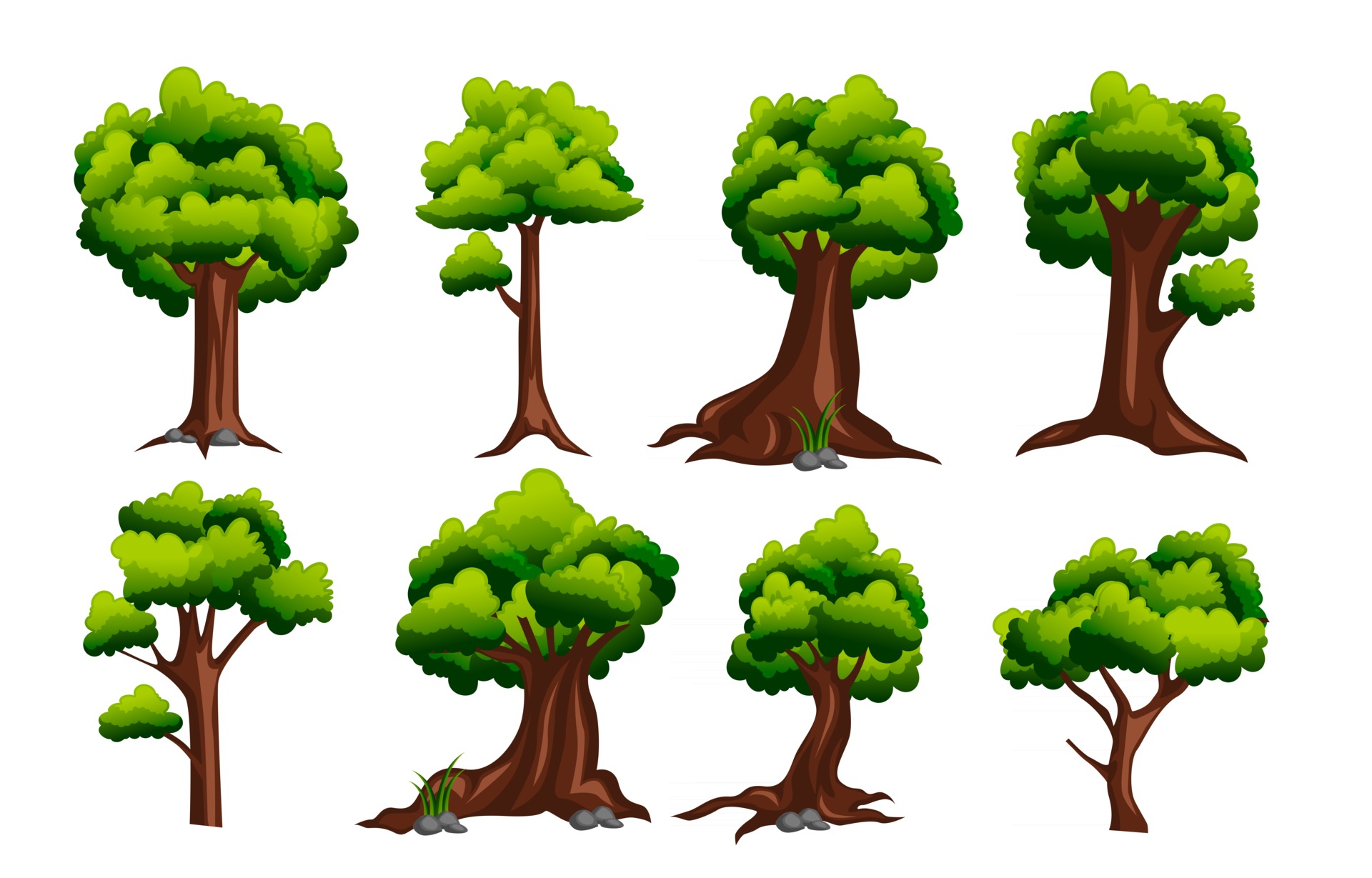 Tree Icon Collection 2977752 Vector Art at Vecteezy