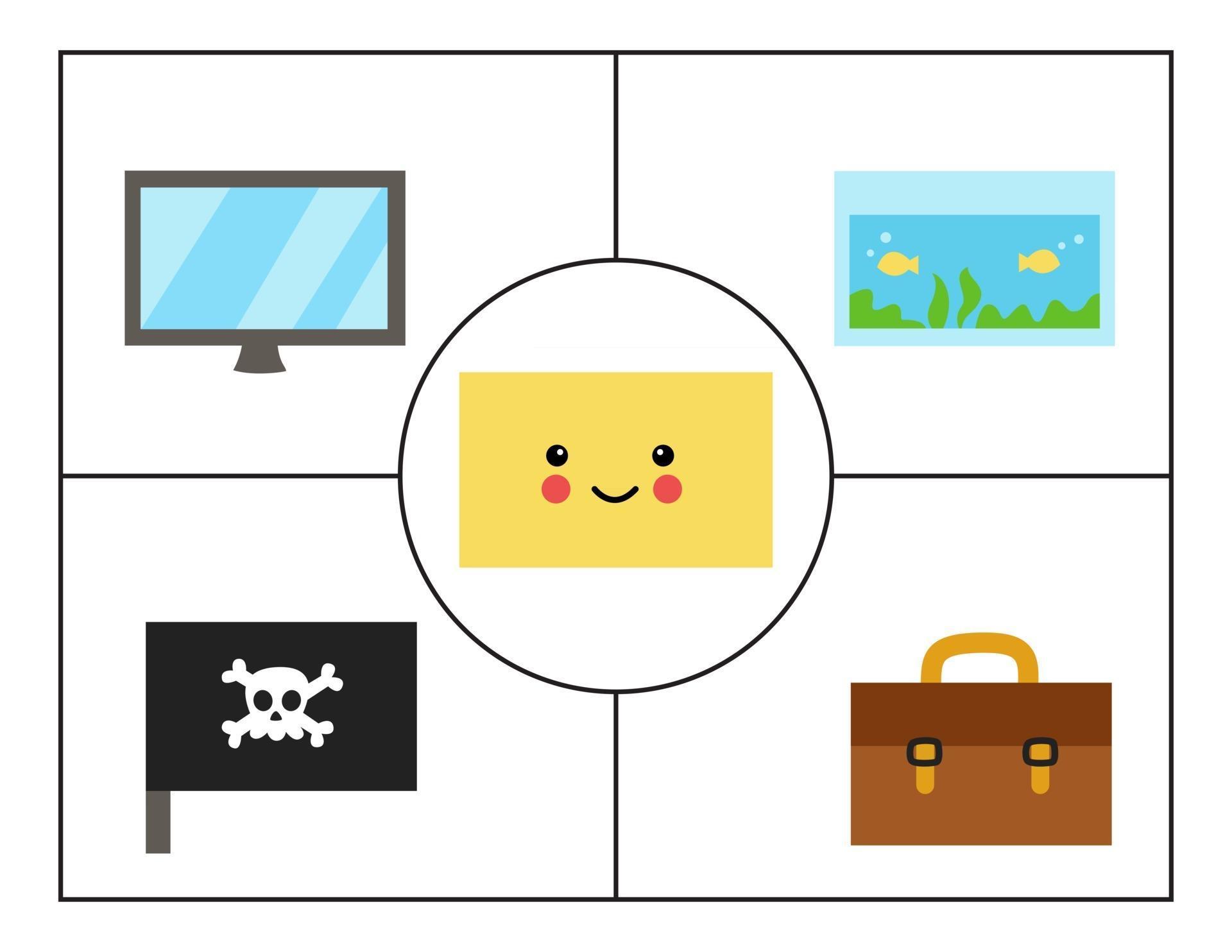 aprendizaje de formas geométricas básicas para niños. lindo rectángulo ...