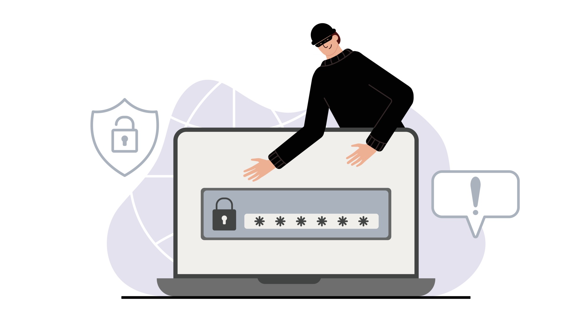 Hacker attack. Fraud with user data. Internet phishing, 2982696 Vector ...