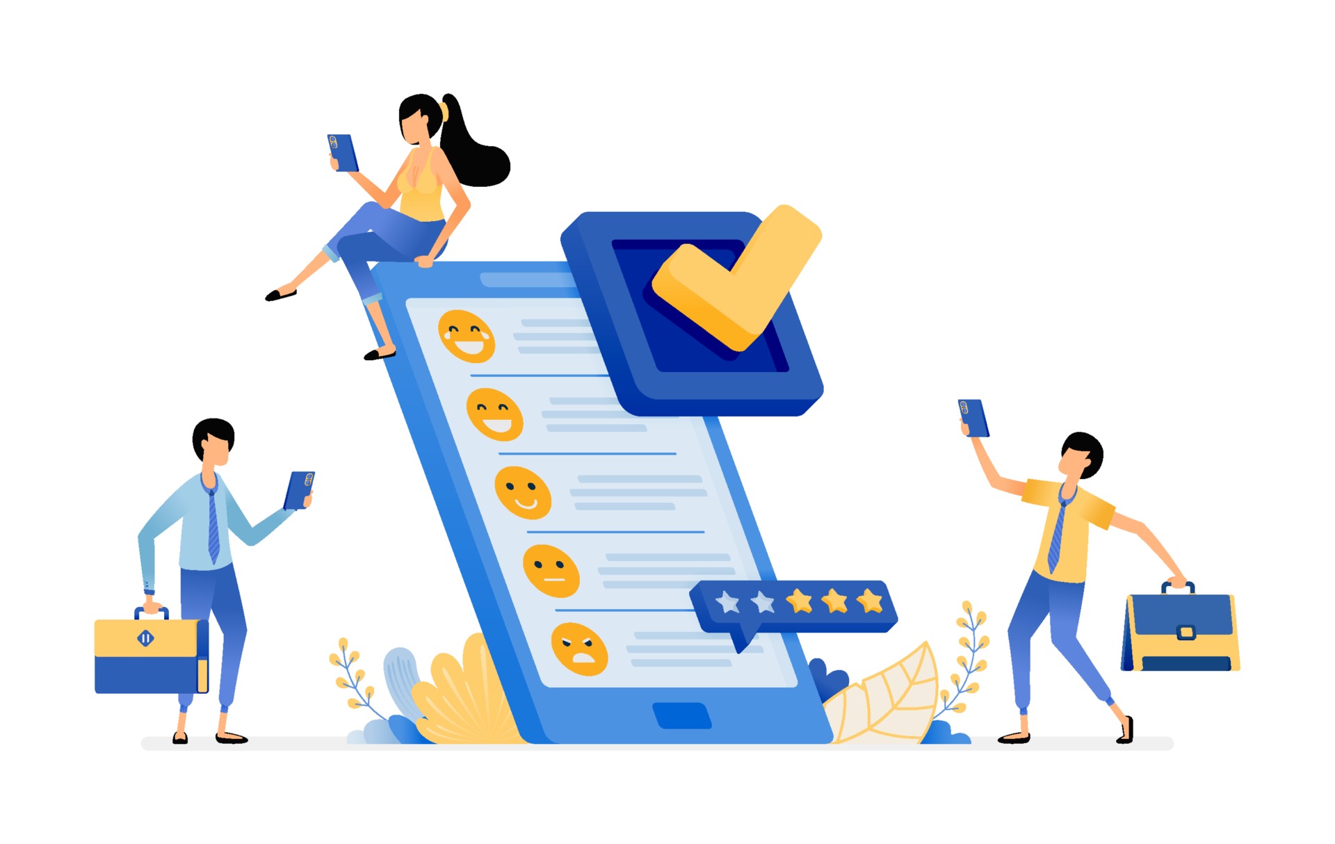 fill out surveys to collect feedback and customer satisfaction ratings ...