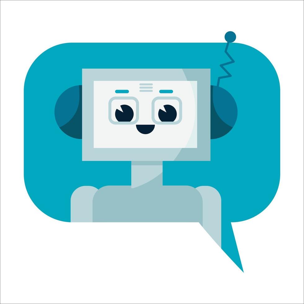 Smiling cute robot chat bot in speech bubble. Support 2996586 Vector ... Smiling cute robot chat bot in speech bubble. Support 2996586 Vector ...