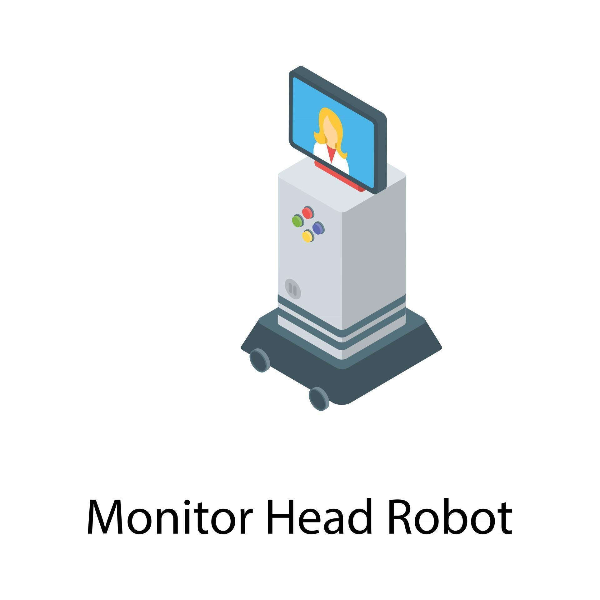 Robot De Cabeza De Monitor 2999100 Vector En Vecteezy