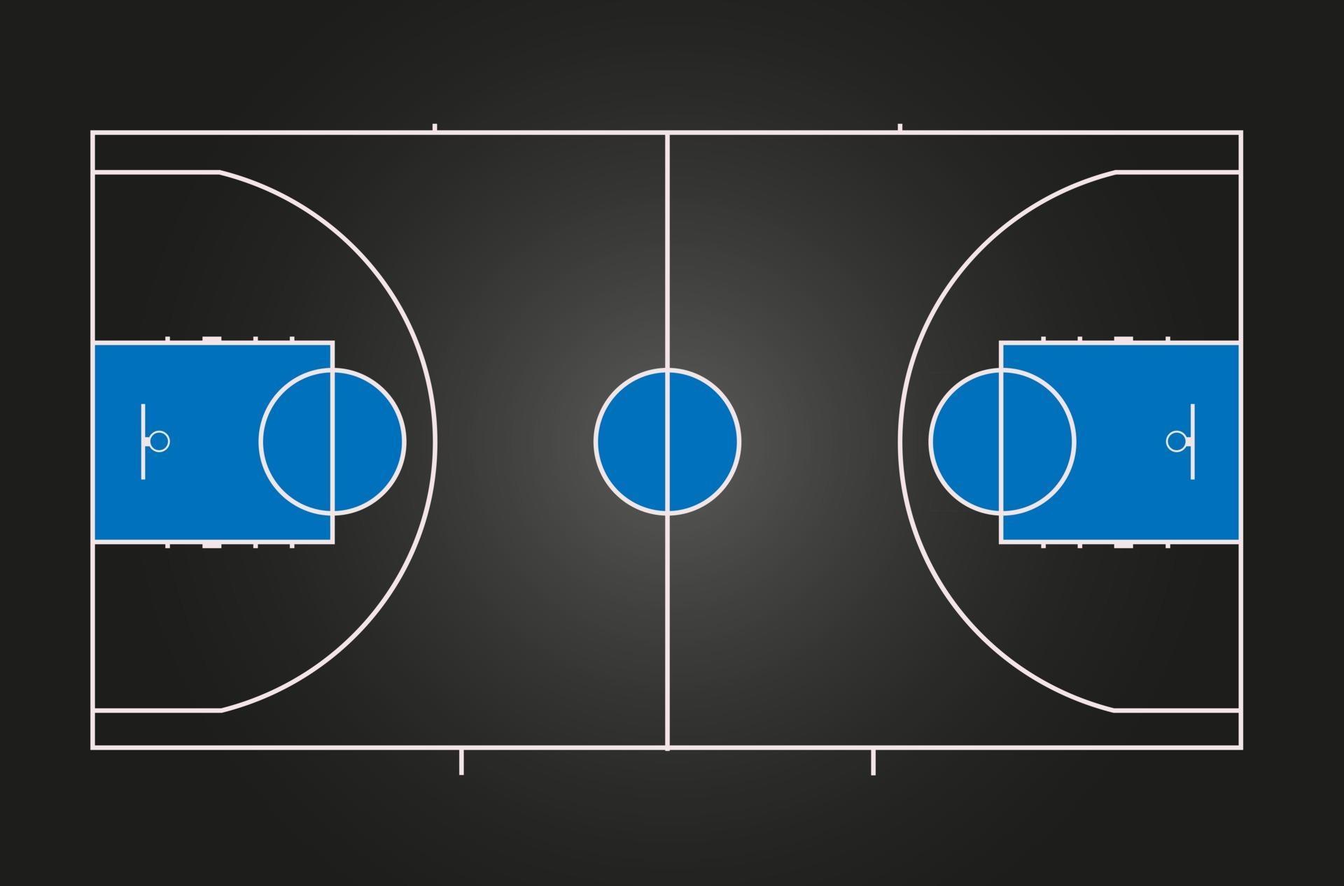 Basketball court. Black background with blue details. 3002913 Vector ... Basketball court. Black background with blue details. 3002913 Vector ...