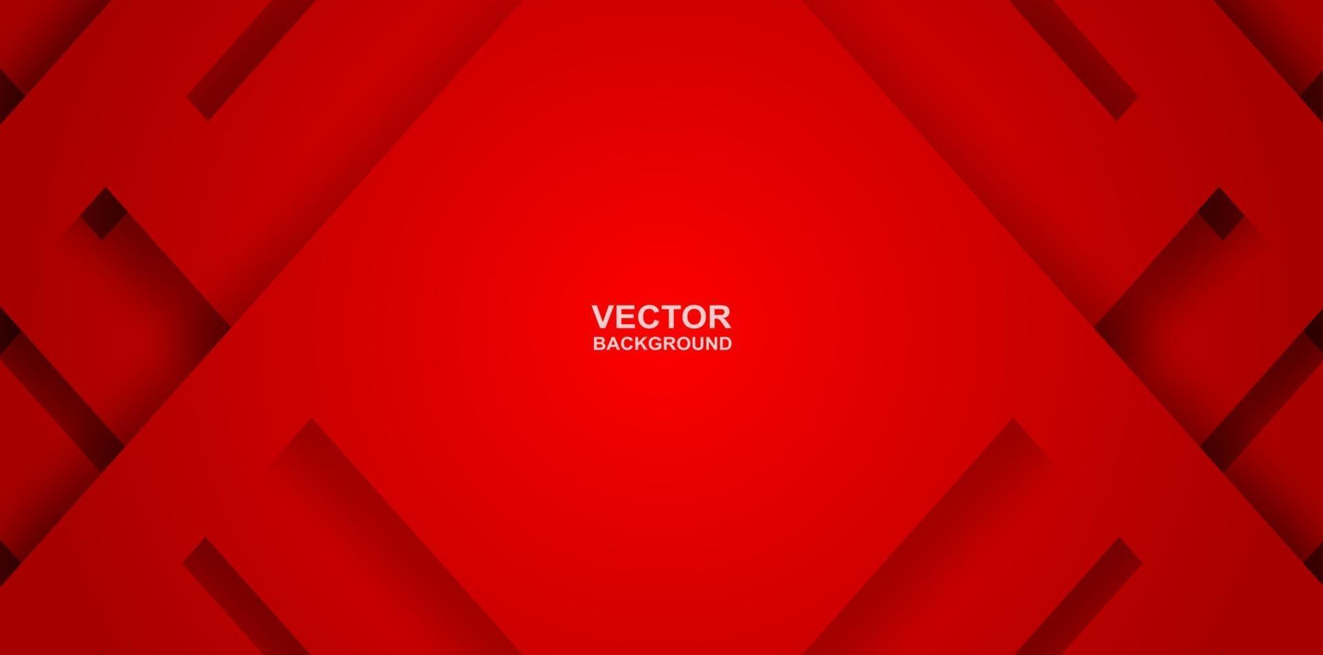 Abstract Red Gradient Geometric Overlap Shape Background Vector