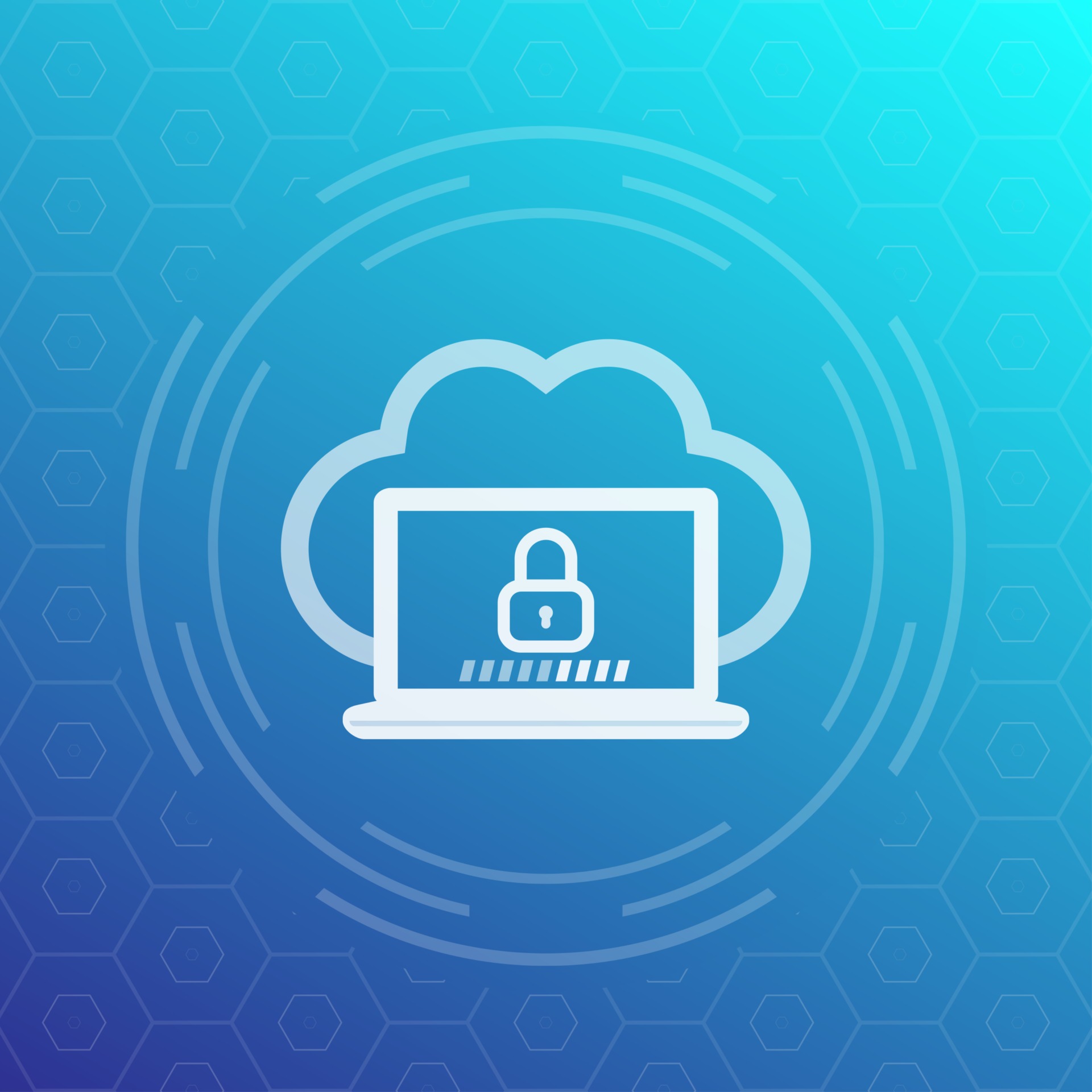 Secure Cloud Access Network Protection Vector Icon 3016916 Vector Art