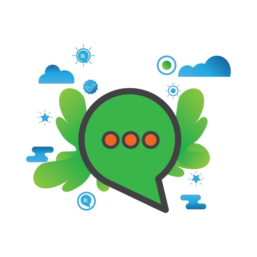 message illustration. Flat vector icon. 3020979 Vector Art at Vecteezy