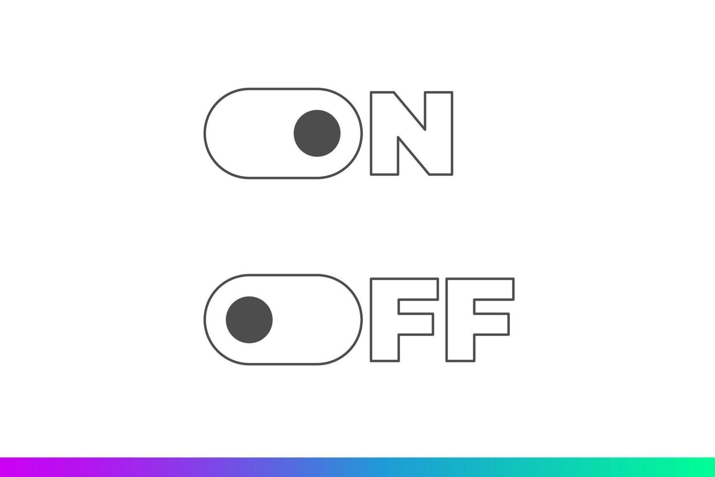 On Off mode switch button sliders. Toggle modern flat UX UI design 3023398 Vector Art at Vecteezy