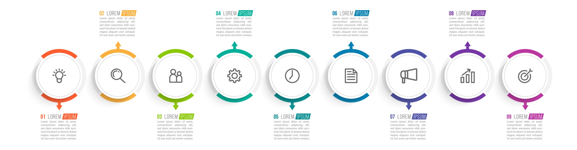 Vector Infographic Design with Icons and 9 Options or Steps 3025021 ...