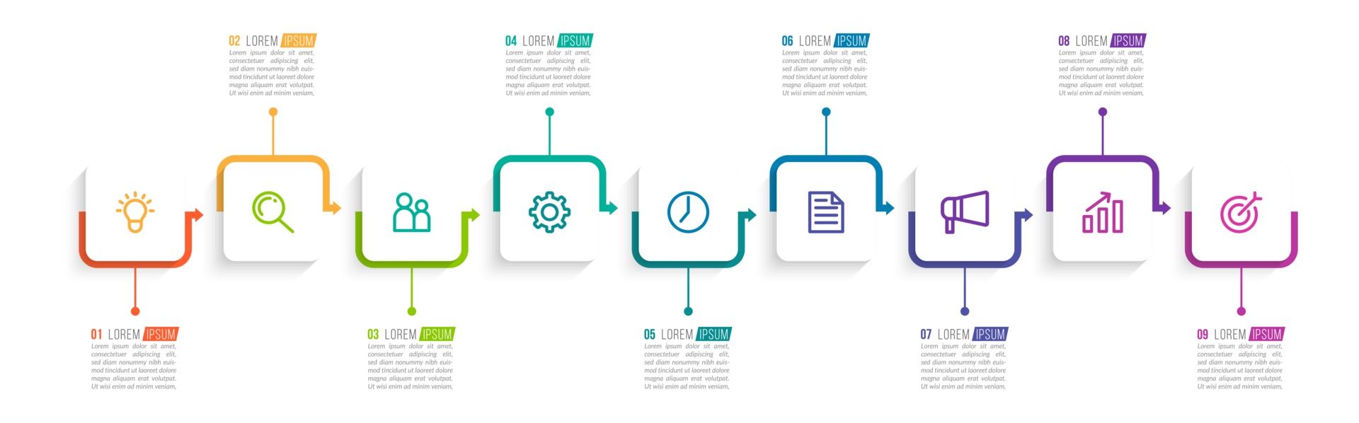 Vector Infographic Design with Icons and 9 Options or Steps 3025144 ...