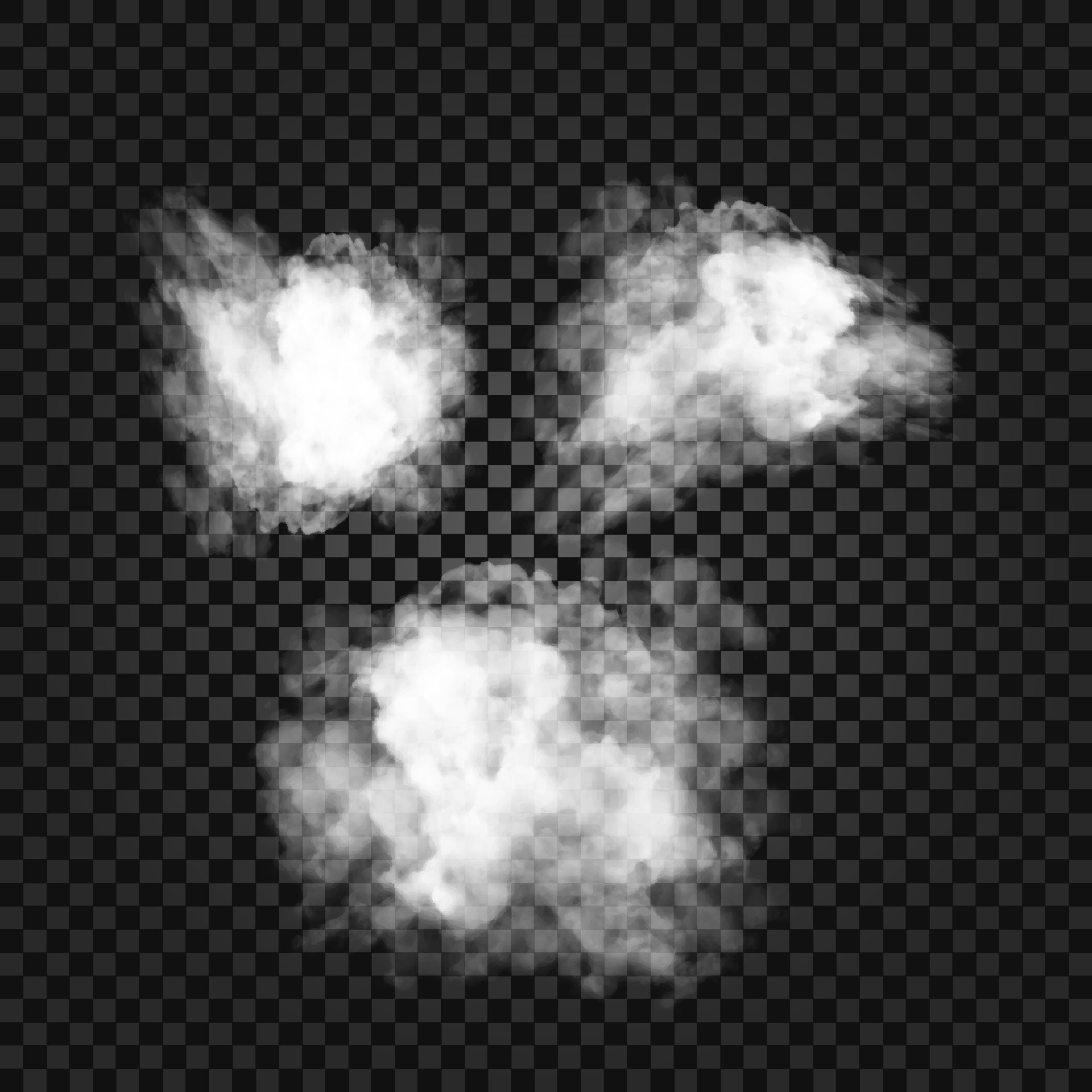 Set of transparent clouds with realistic texture 3025510 Vector Art at ...