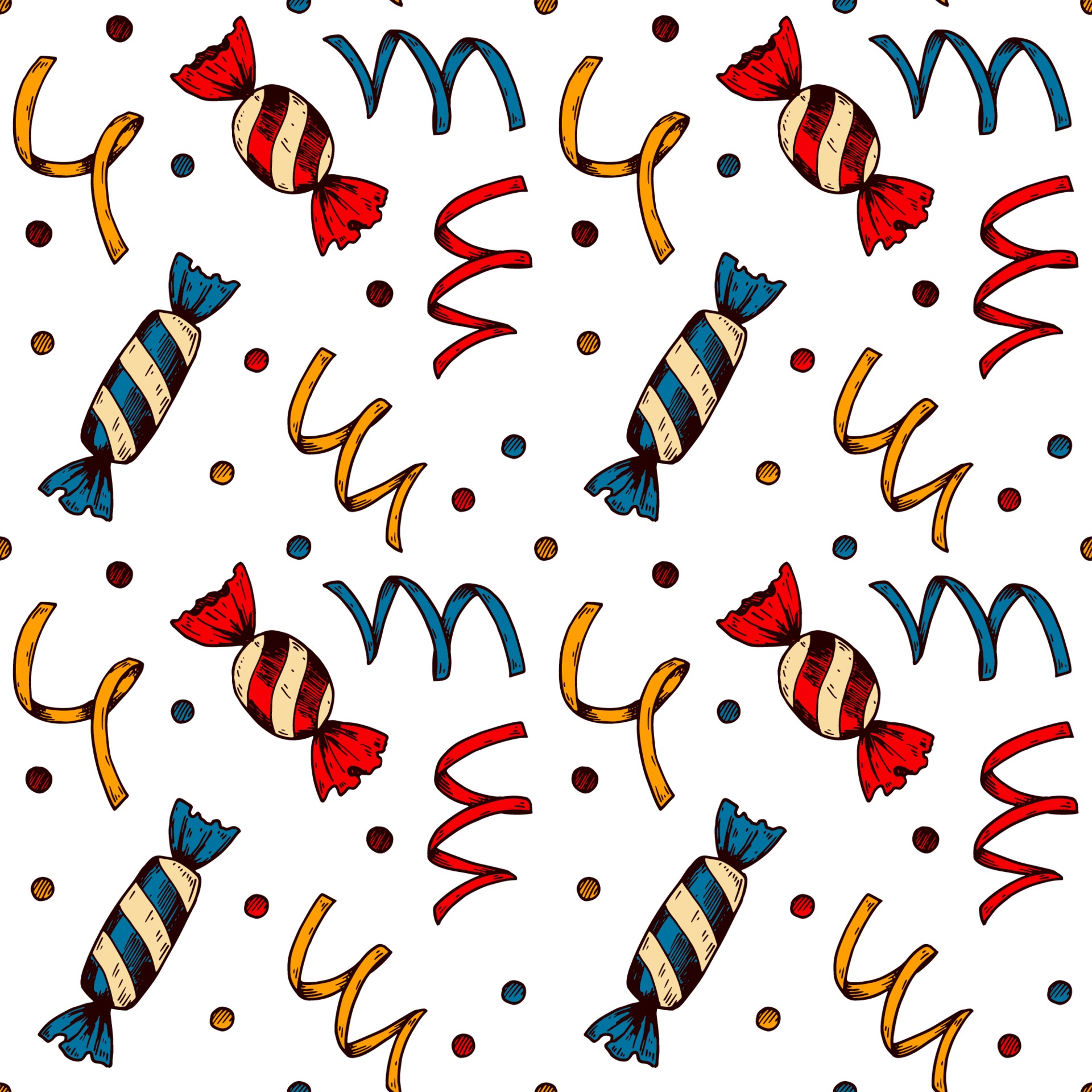 Hand drawn candy seamless pattern. 3032104 Vector Art at Vecteezy Hand drawn candy seamless pattern. 3032104 Vector Art at Vecteezy