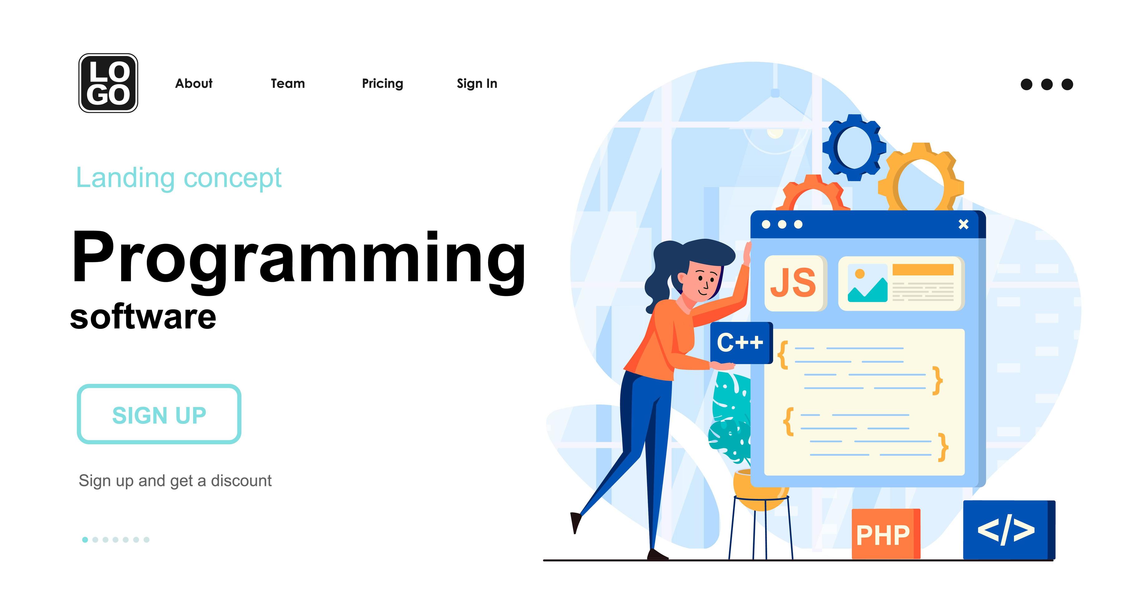 Programming software web concept 3033520 Vector Art at Vecteezy