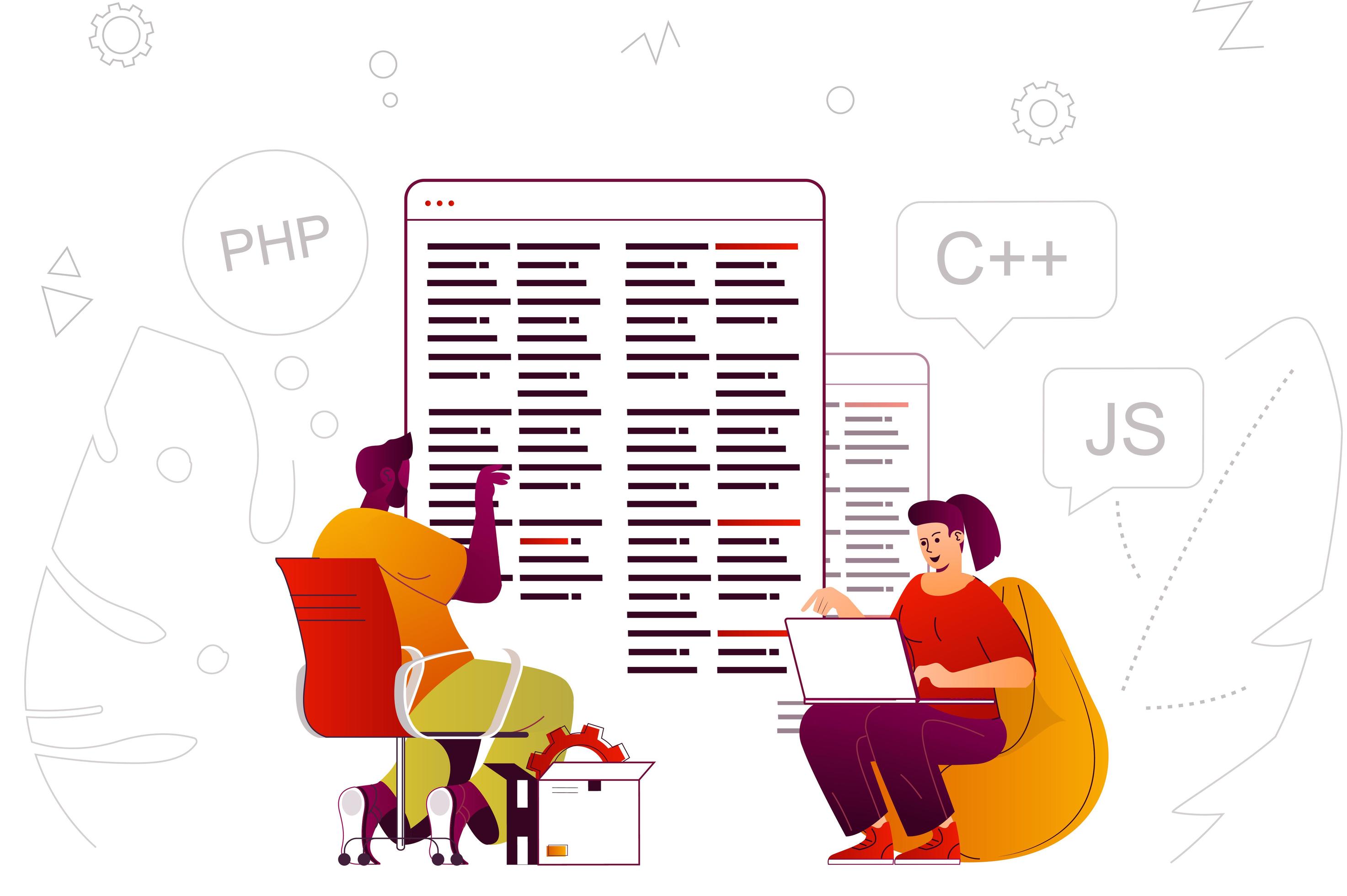 Programming software web concept 3033576 Vector Art at Vecteezy