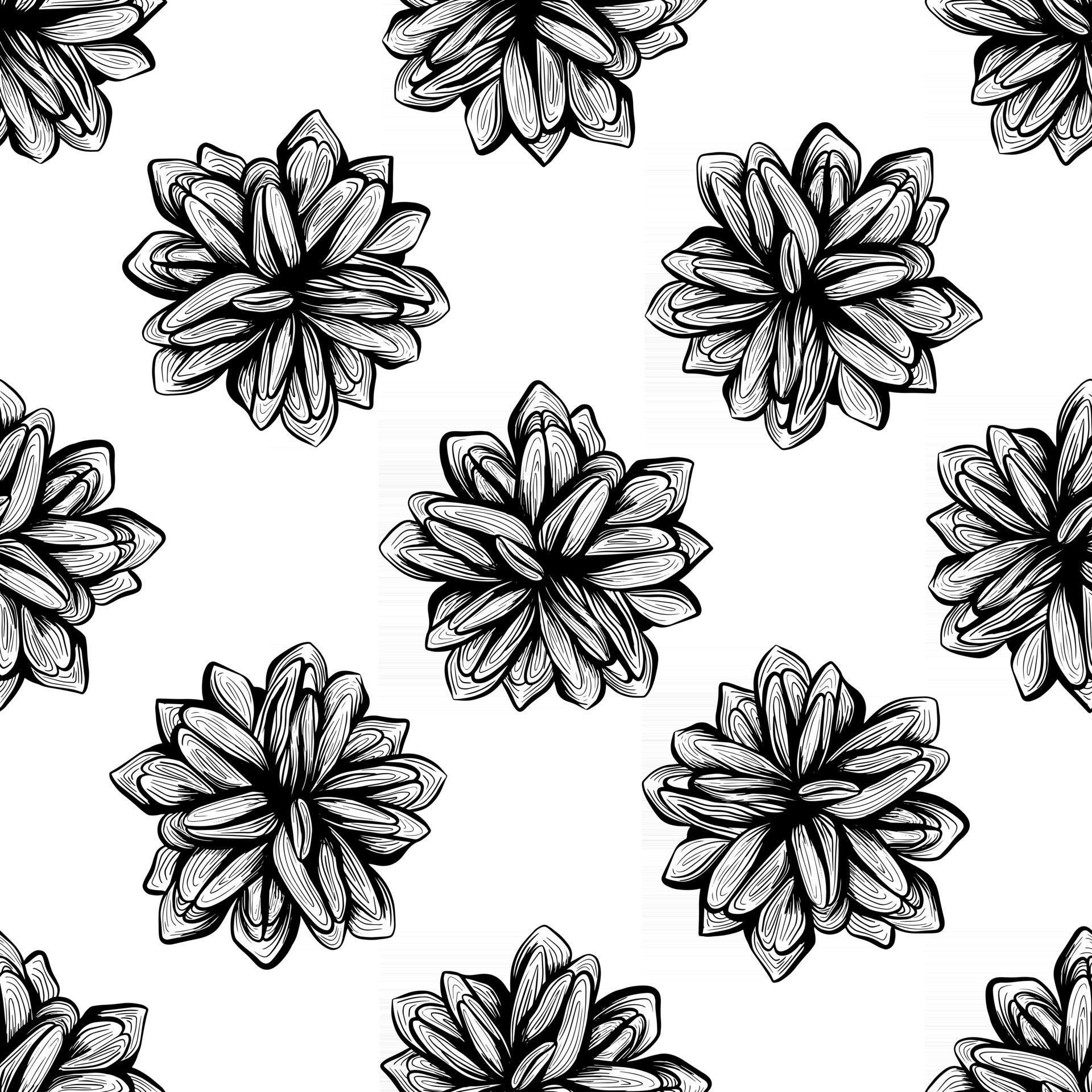 Black and white pattern background design with pine cones 3042456 ...