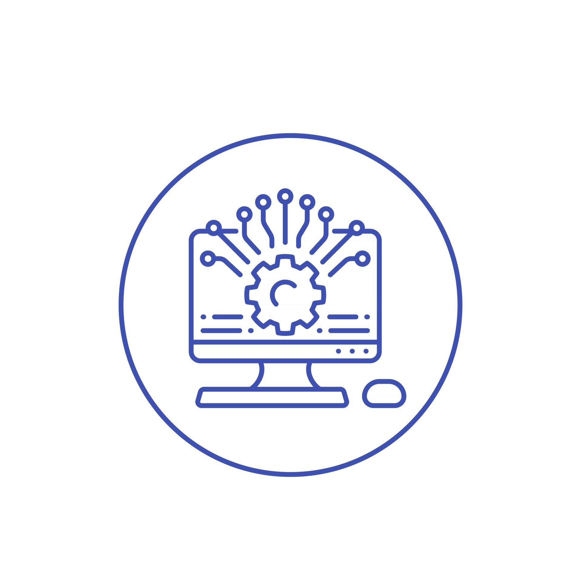 Application programming, api, app development vector line icon 3042613 ...