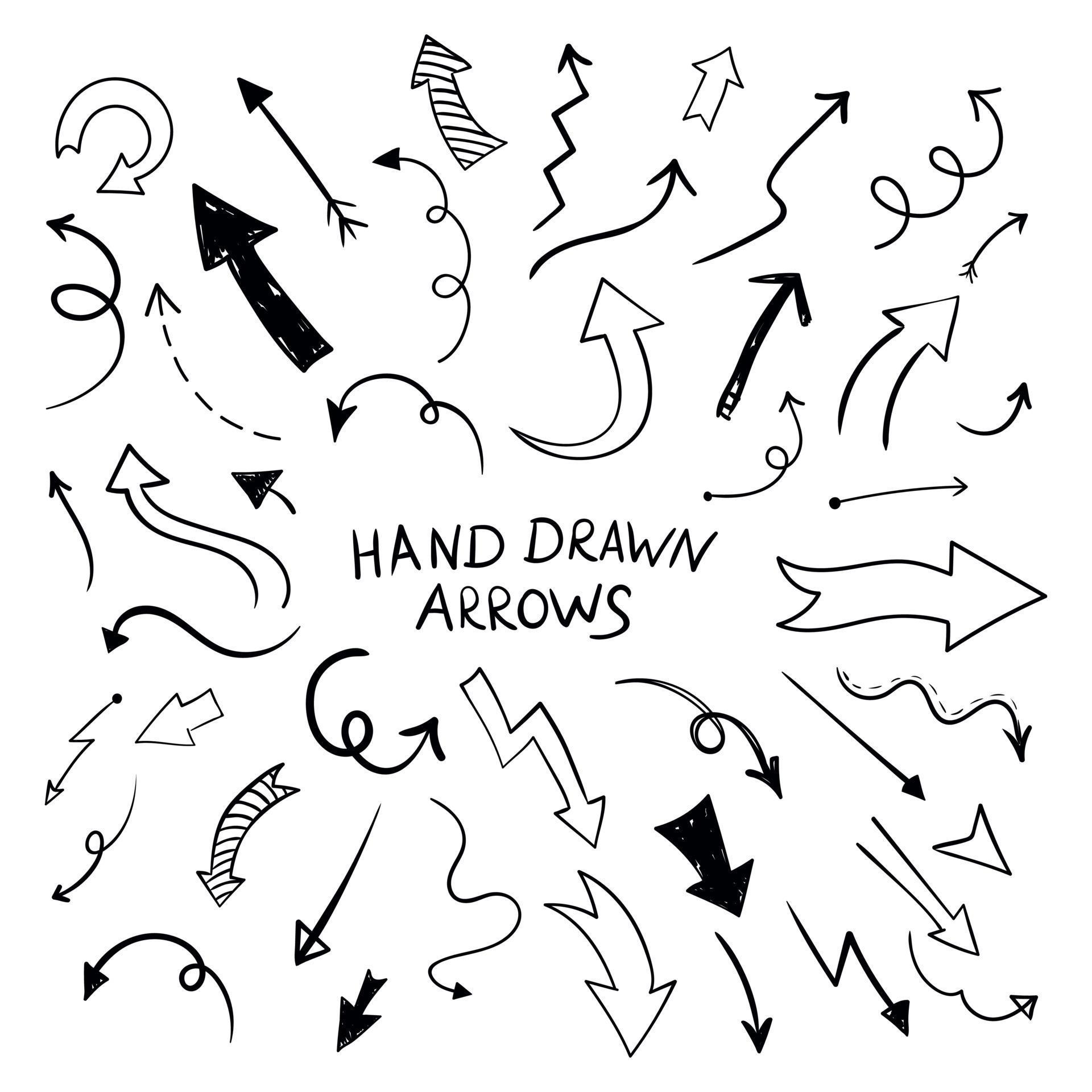 Curve arrow icons set. Vector black directional pointers 3047566 Vector ...