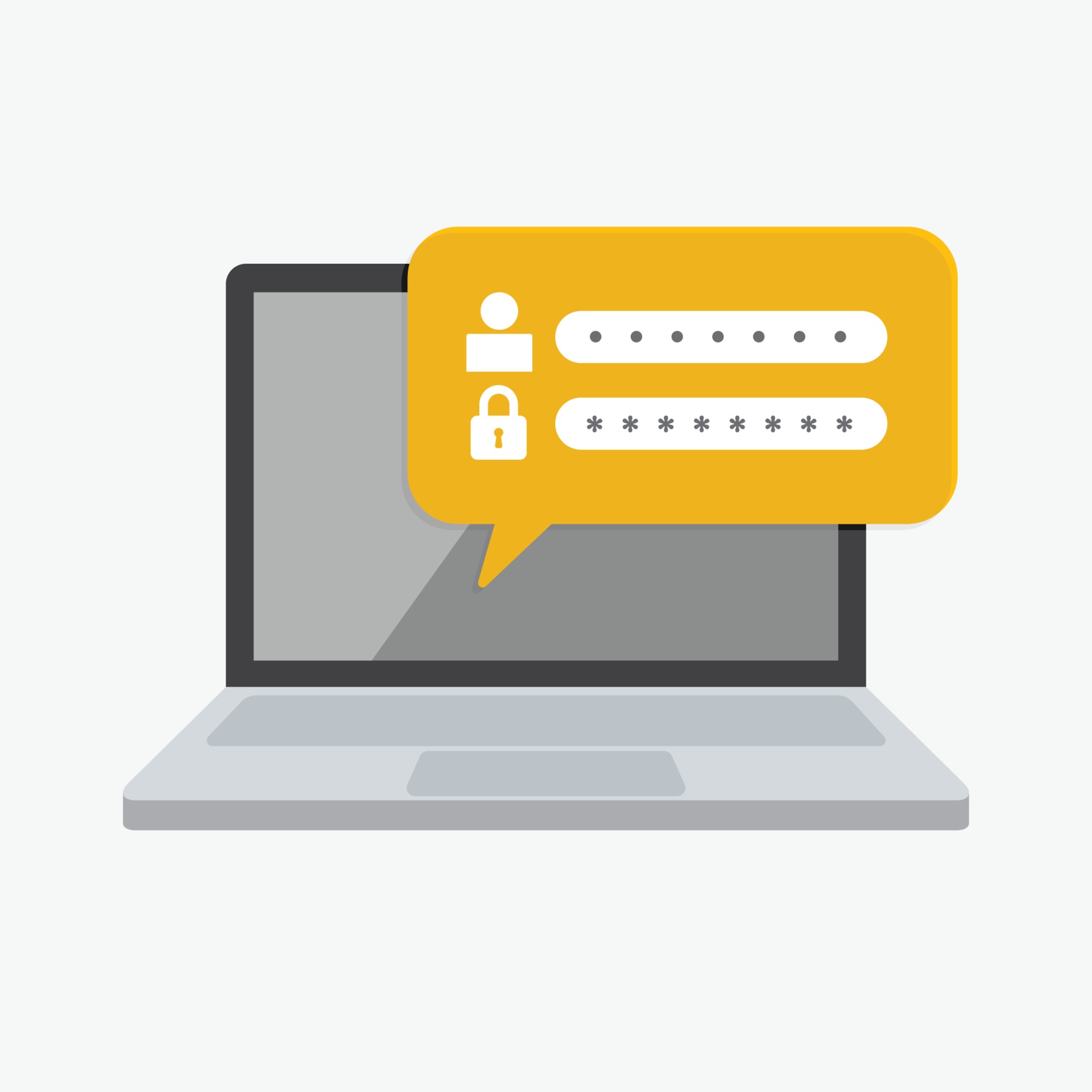 Login form on a computer for sign in to account 3049675 Vector Art at ...