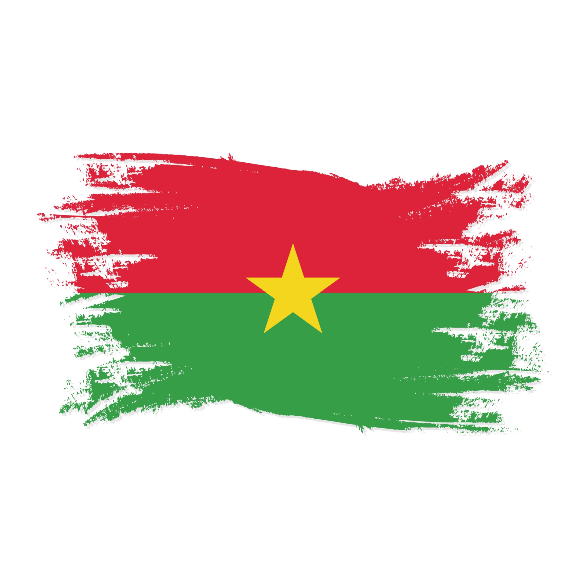 Burkina Faso Flag With Watercolor Brush Style Design Vector 3049831