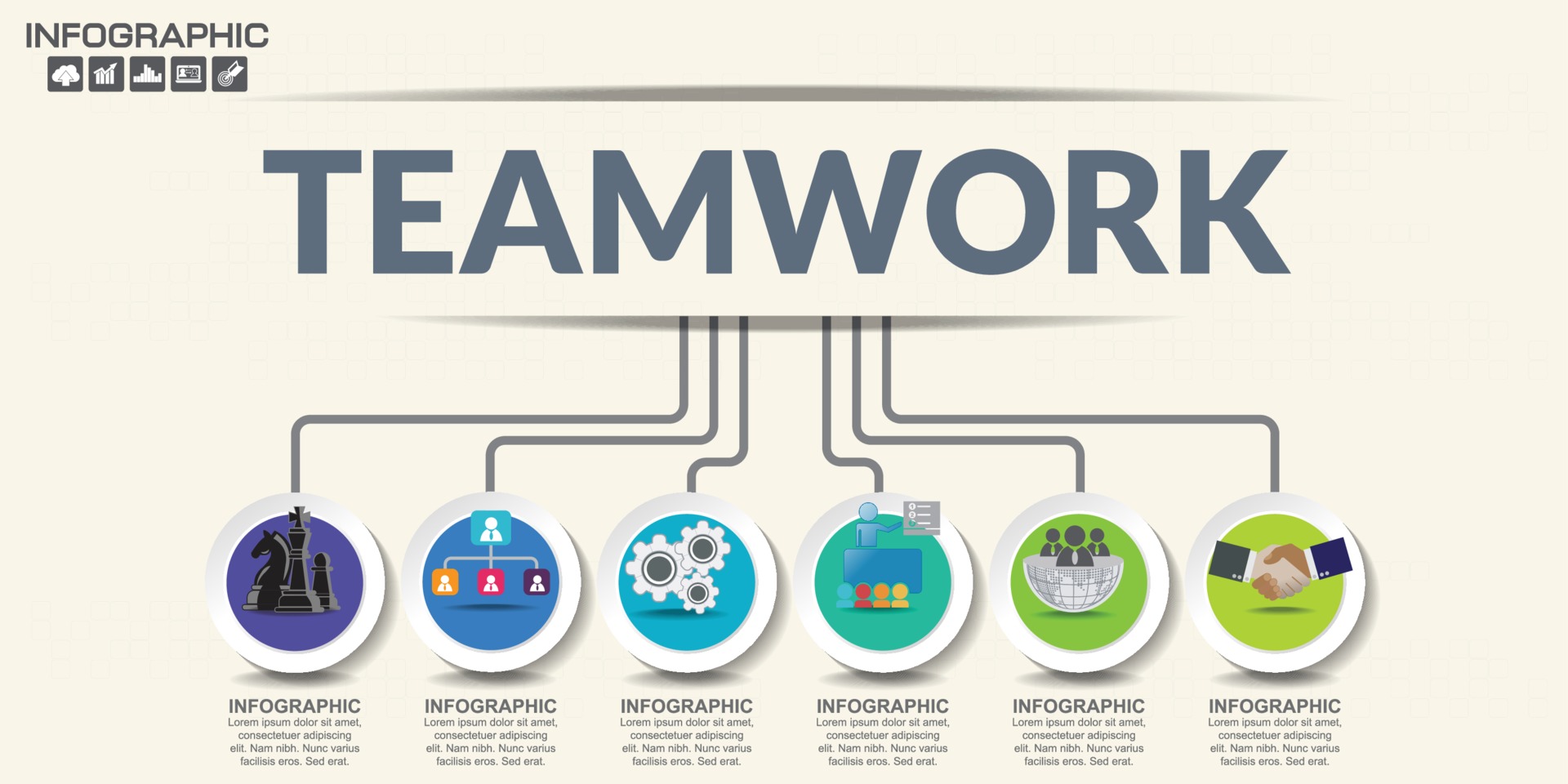 Infographic of teamwork concept with icons. 3059033 Vector Art at Vecteezy