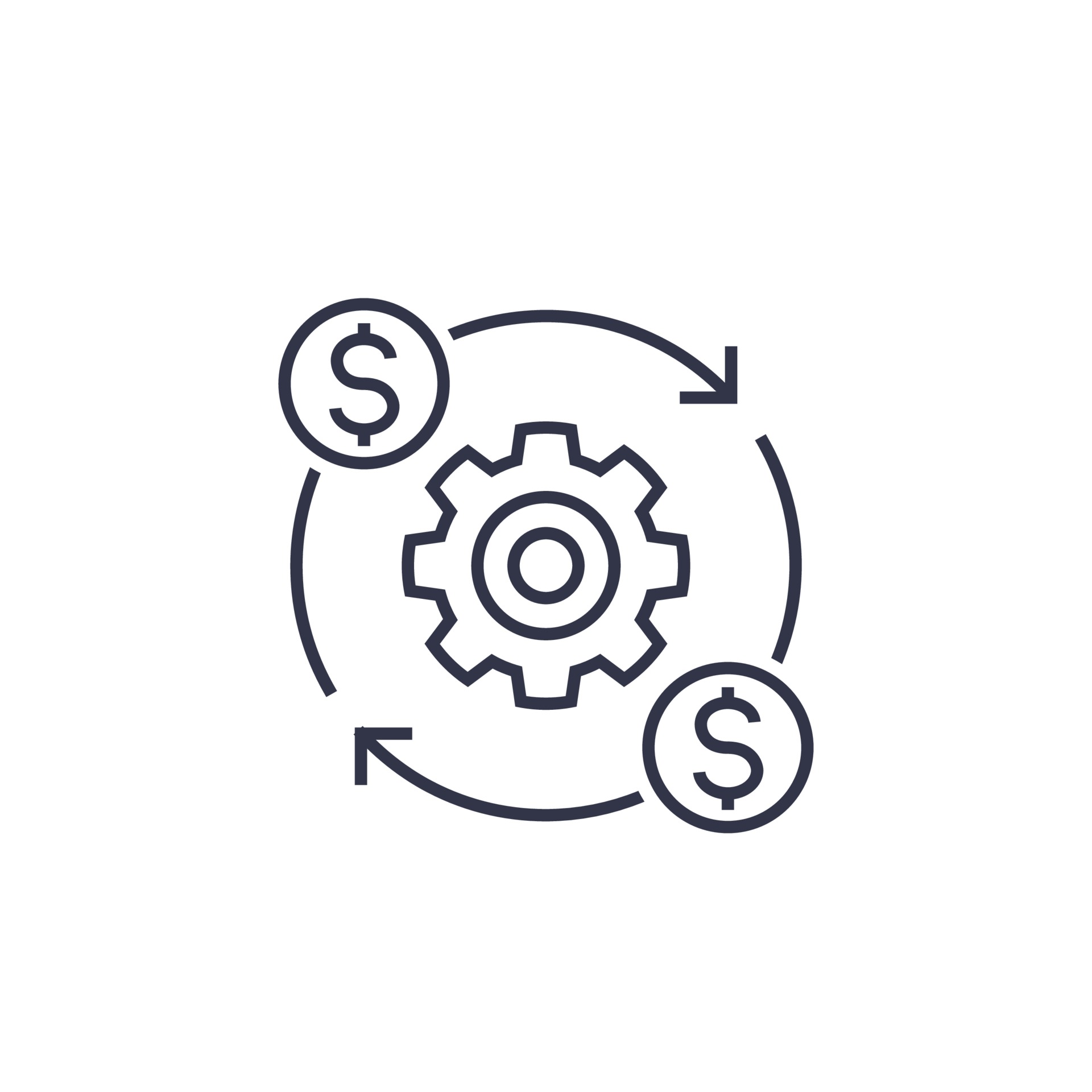 Costs Optimization And Production Efficiency Icon Linear 3062568